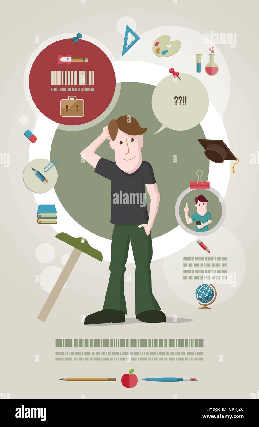 Confused student class Stock Vector Images - Alamy