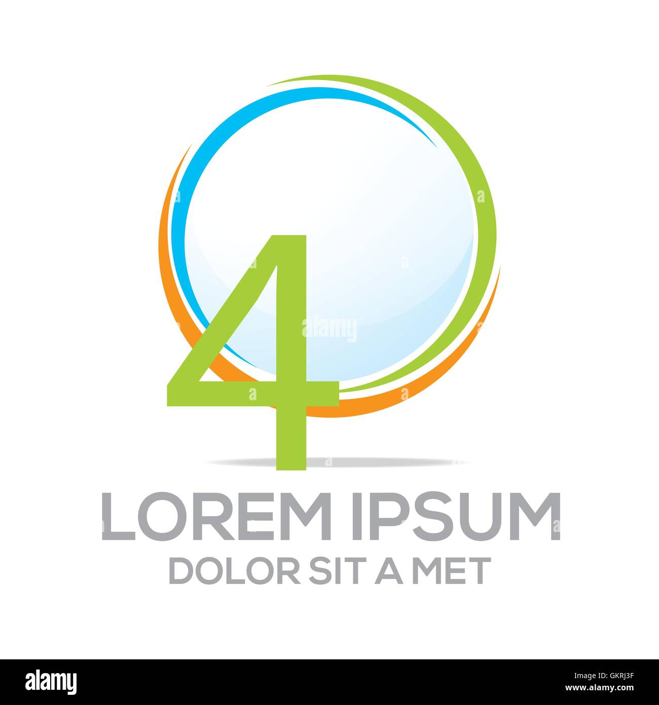 Logo Four Vector Number Stock Vector Image & Art - Alamy