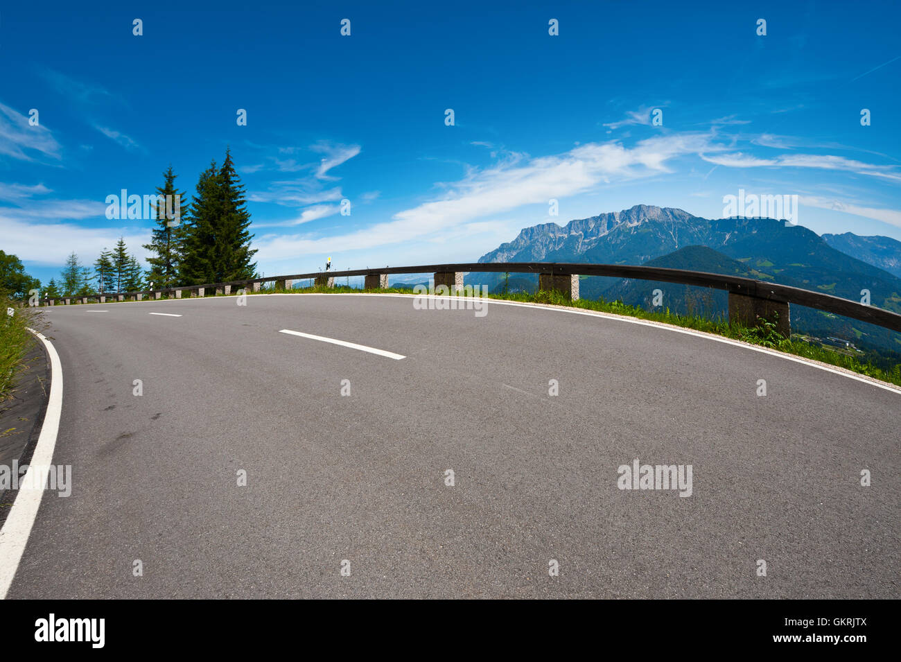 Road in Alps Stock Photo - Alamy