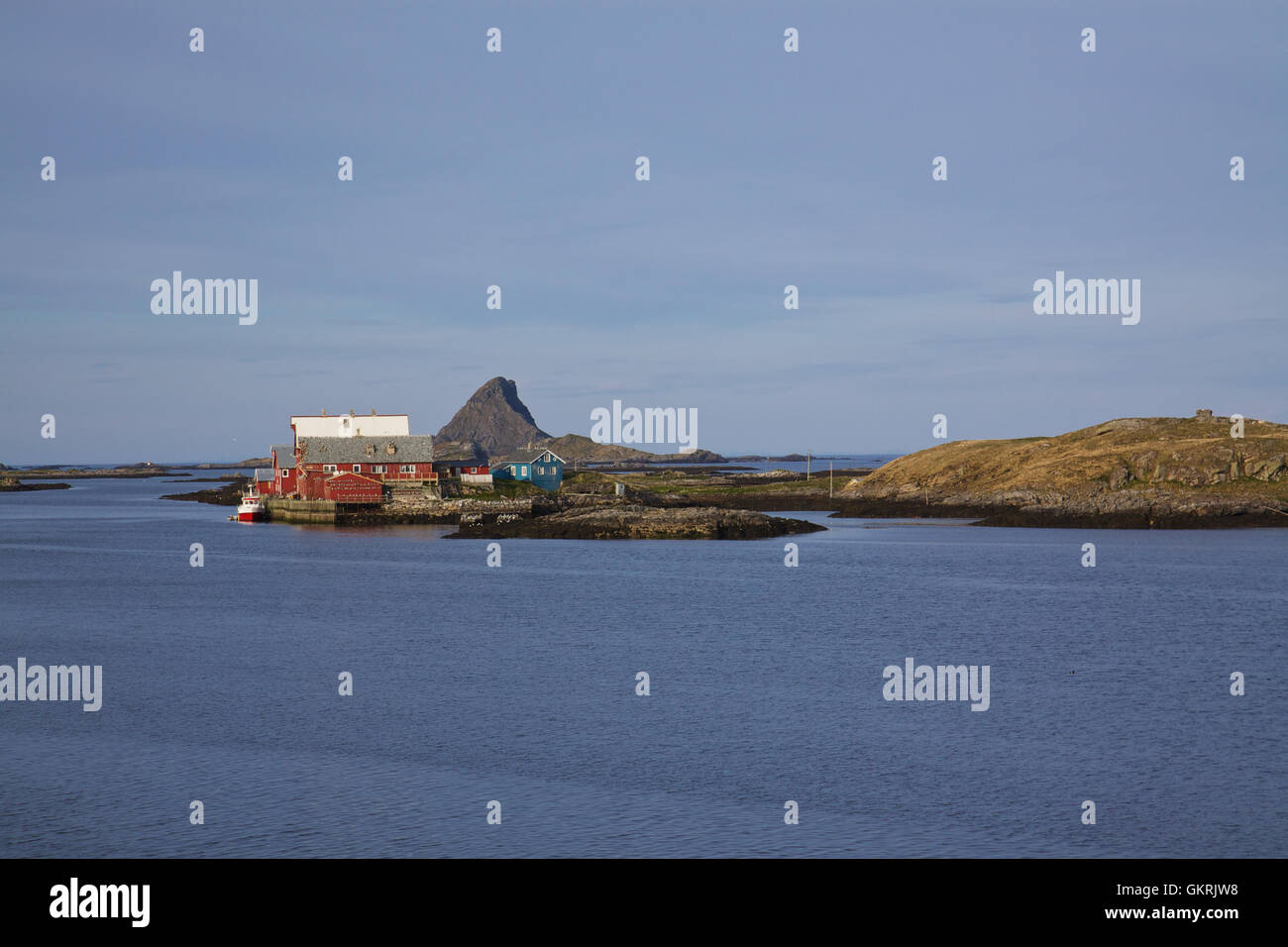 Fishing port on island Stock Photo - Alamy