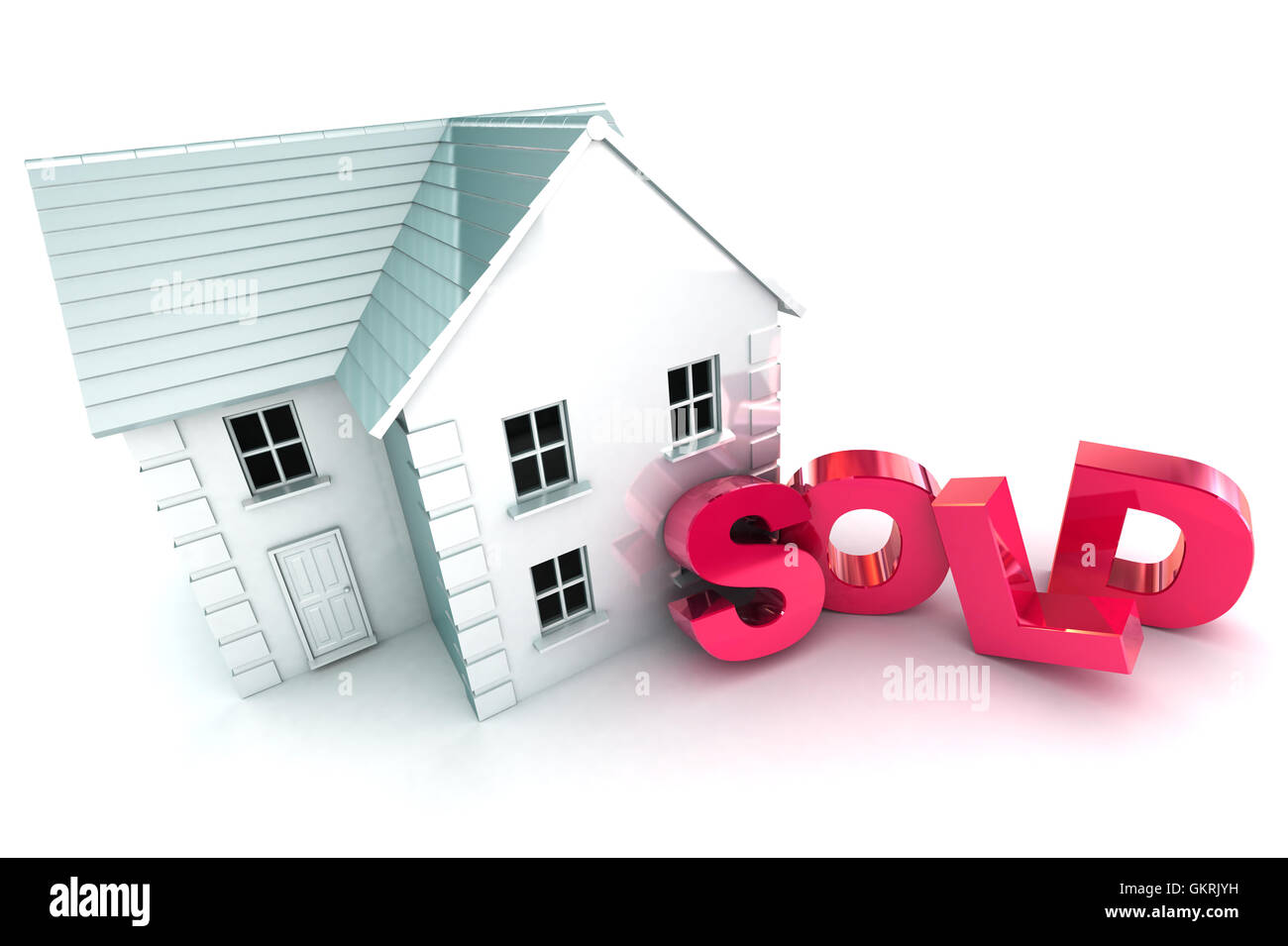 Graphic 3d house red roof hi-res stock photography and images - Alamy