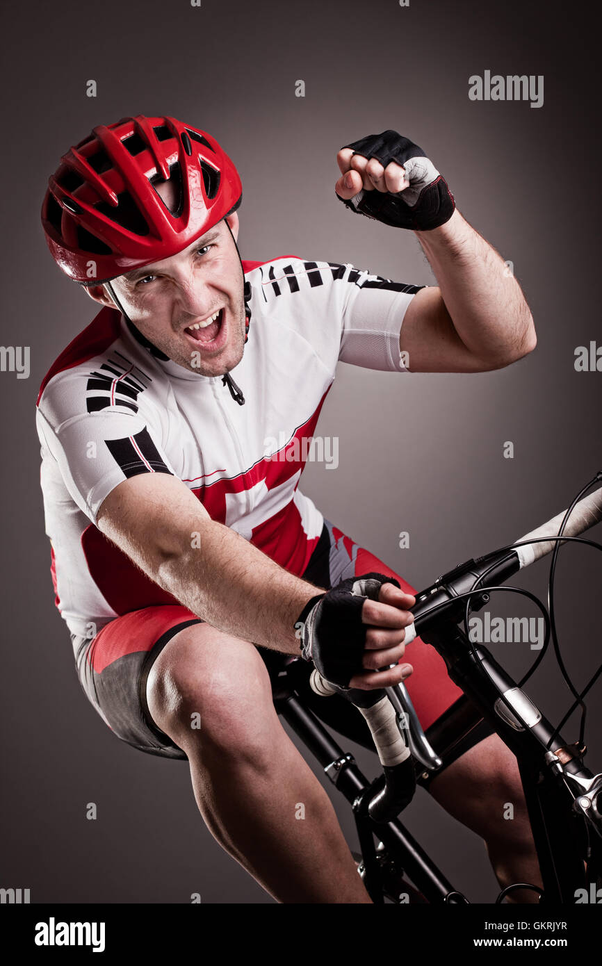 cyclist on a bicycle Stock Photo - Alamy