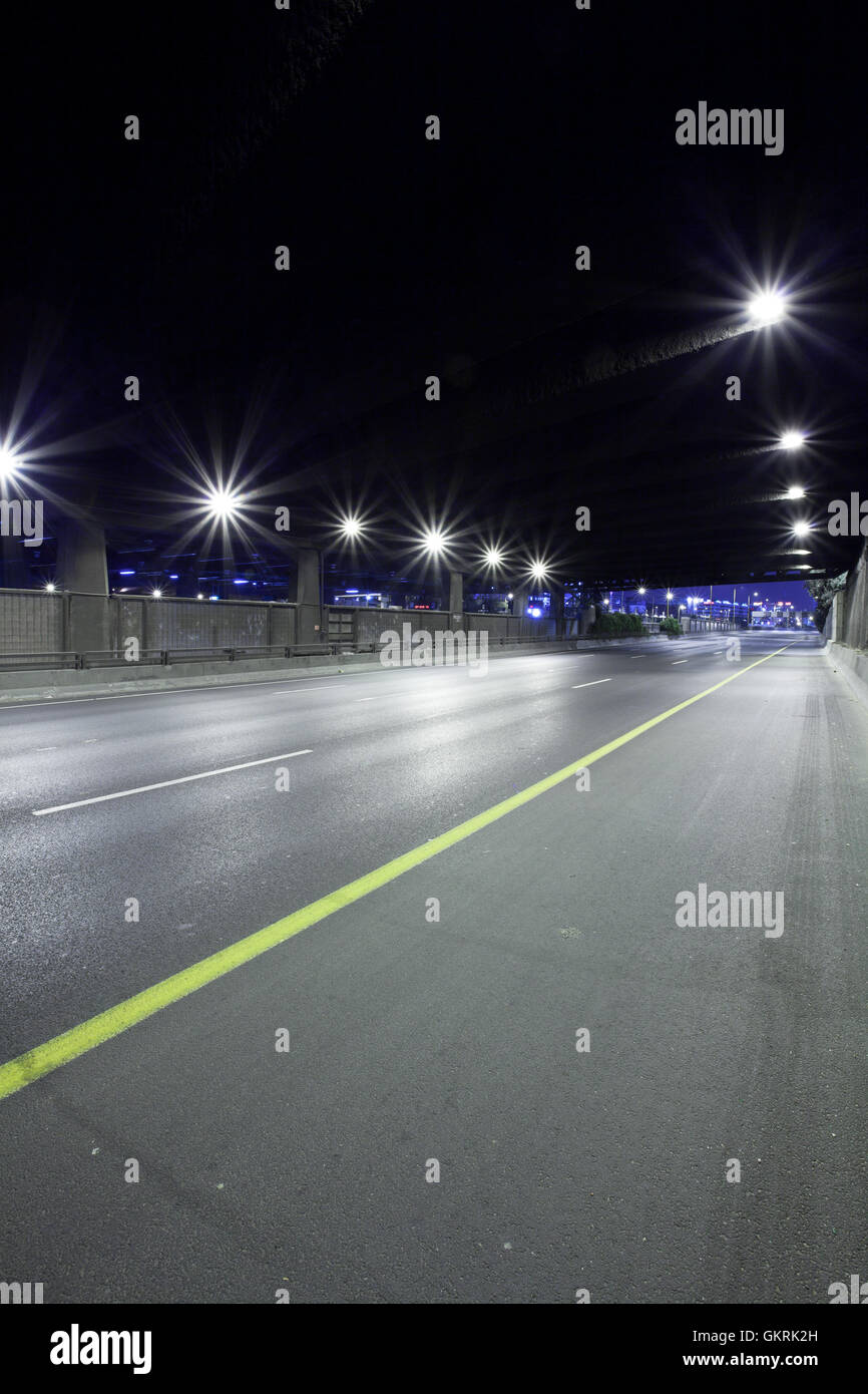 Highway at Night Stock Photo - Alamy