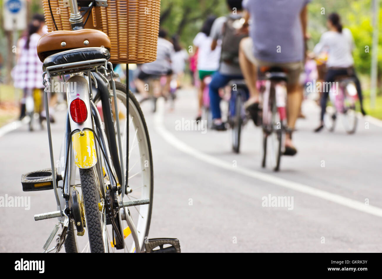 Bicycle in the park Stock Photo - Alamy