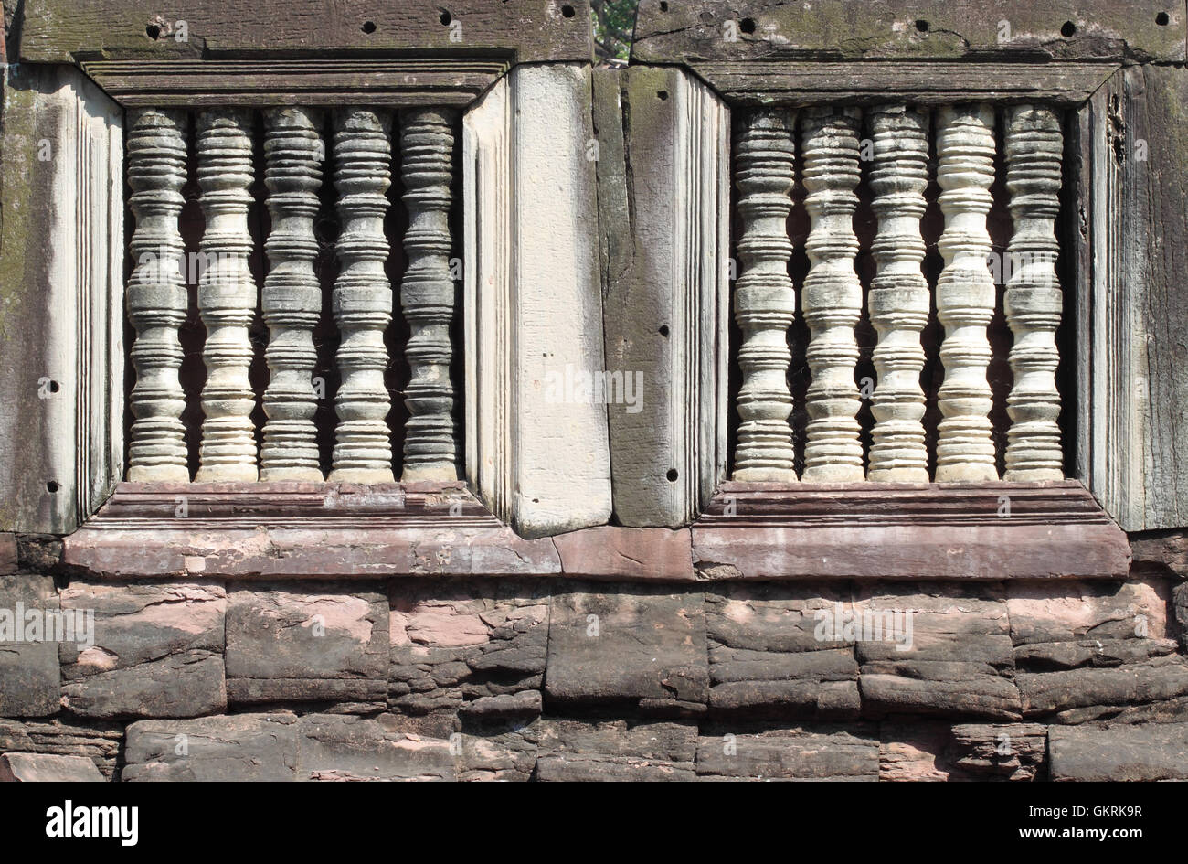 Antique pillar at a window from Pimai stone castle Stock Photo - Alamy