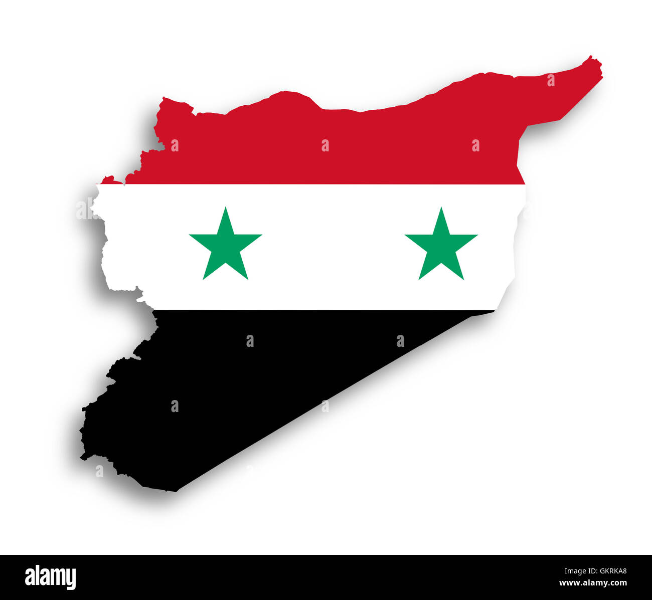Syria map with the flag inside Stock Photo - Alamy