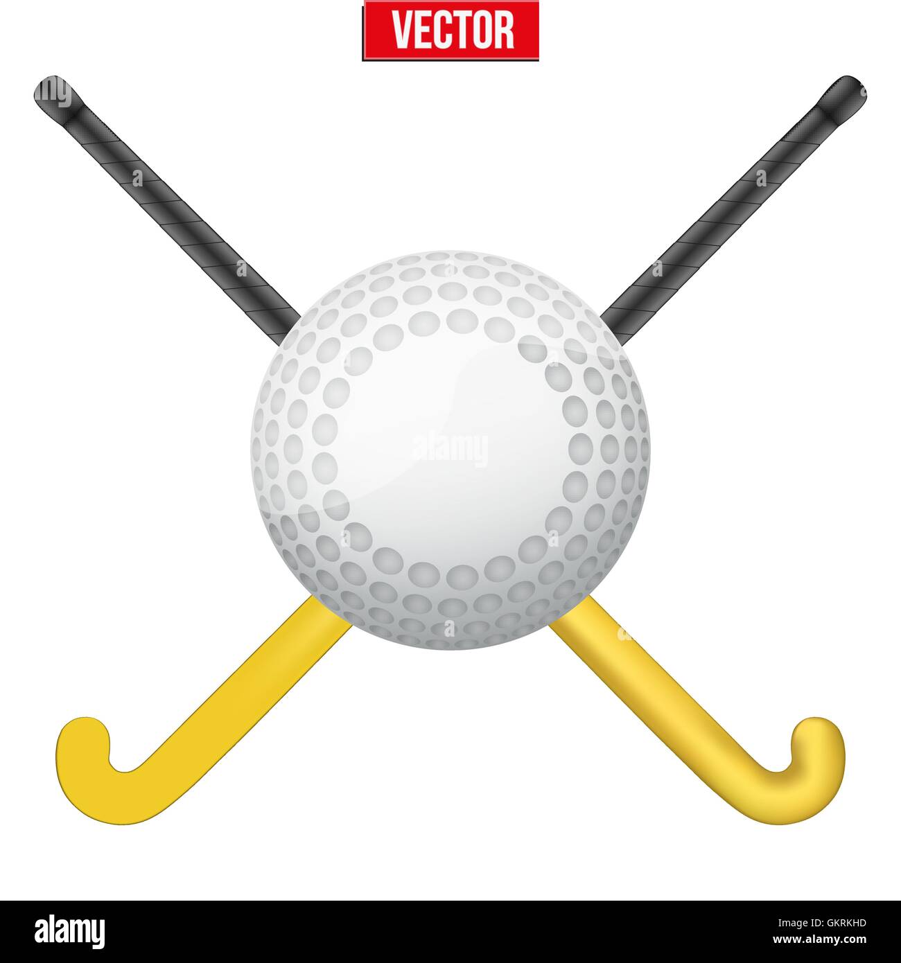Hockey field ball and sticks. Vector Stock Vector Image & Art - Alamy