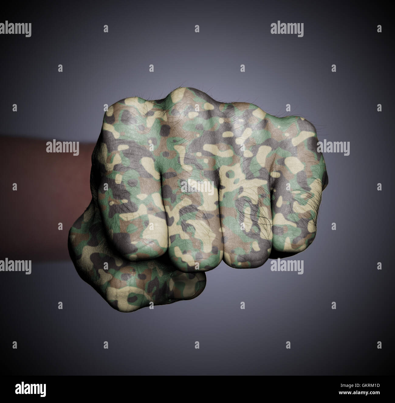 Front view of a punching fist Stock Photo - Alamy