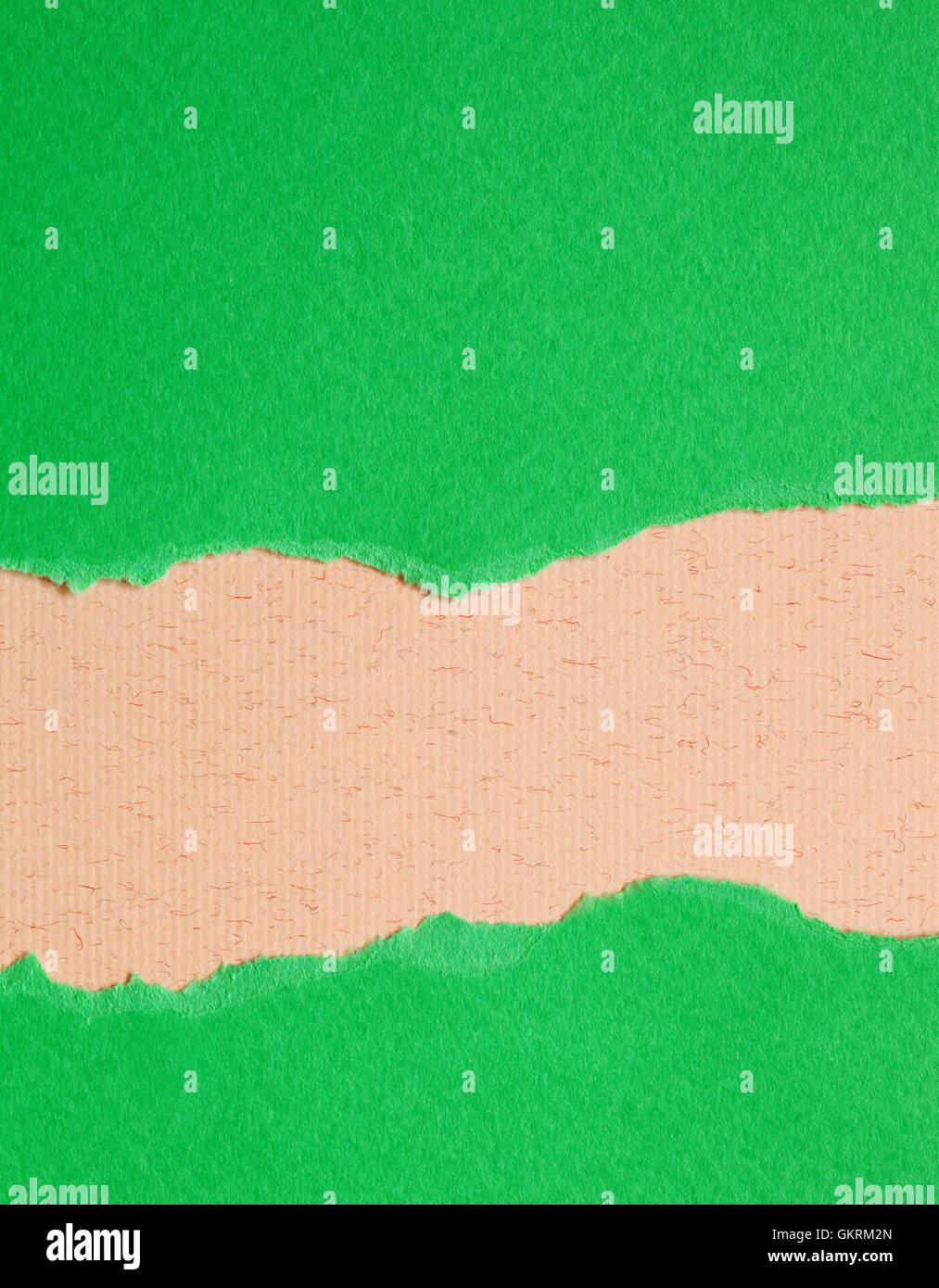 Rip Green Paper with Copy Space Stock Photo - Alamy