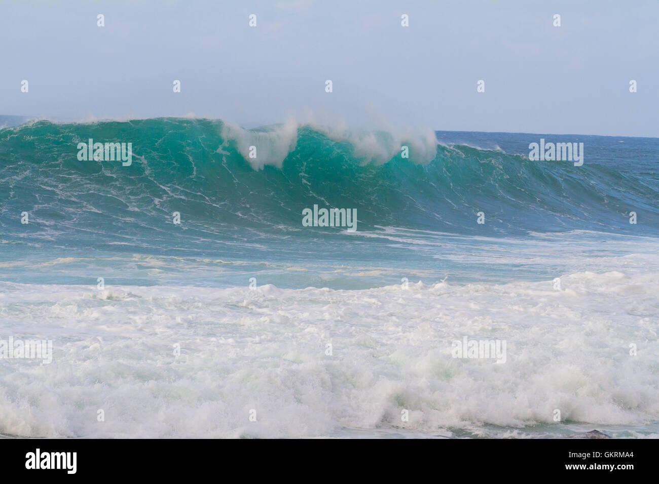 Big Waves at Pipeline Oahu Stock Photo - Alamy