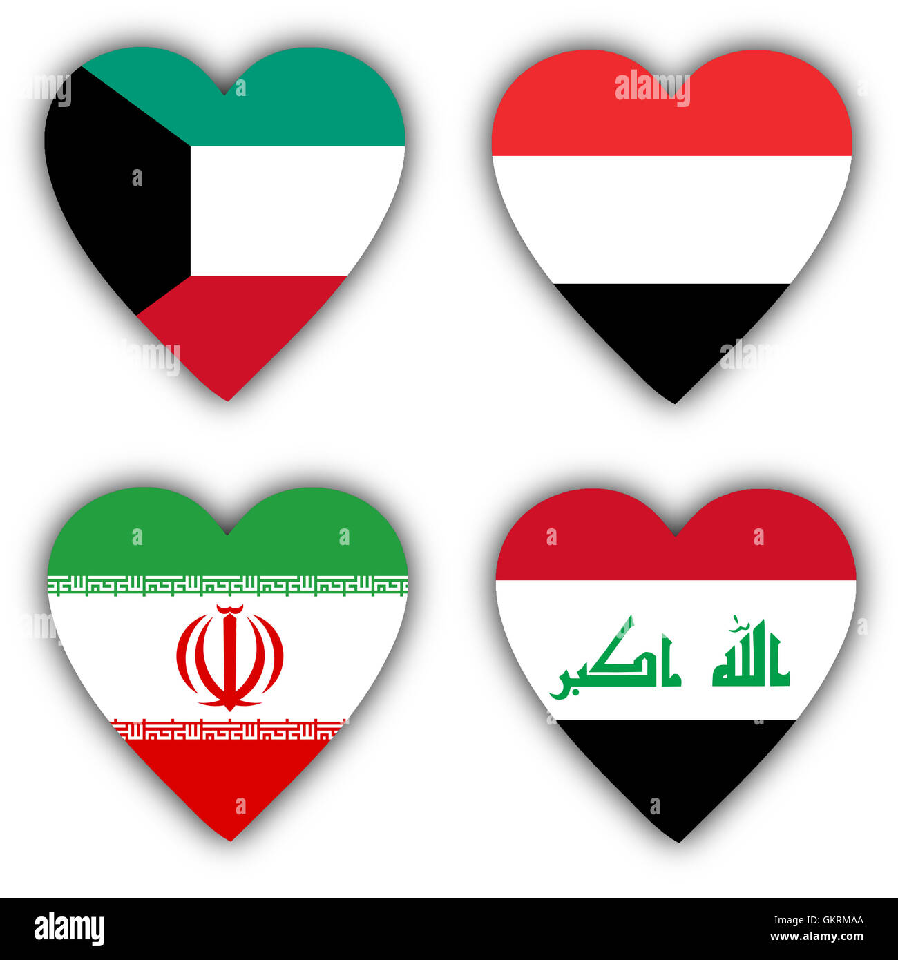 Love kuwait symbol heart flag hi-res stock photography and images - Alamy