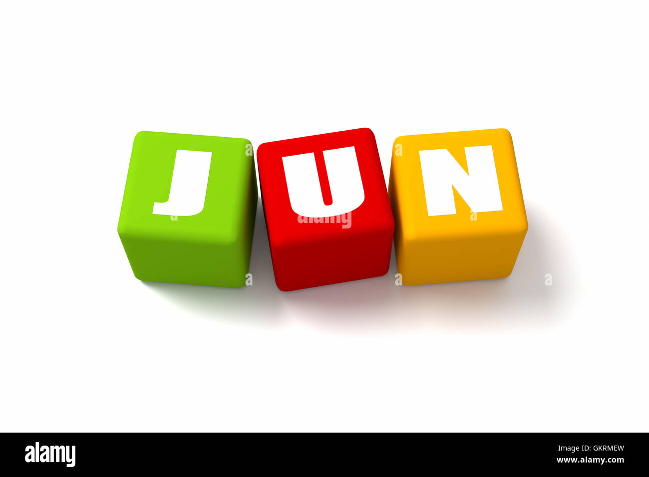 June Colored Cubes Stock Photo - Alamy