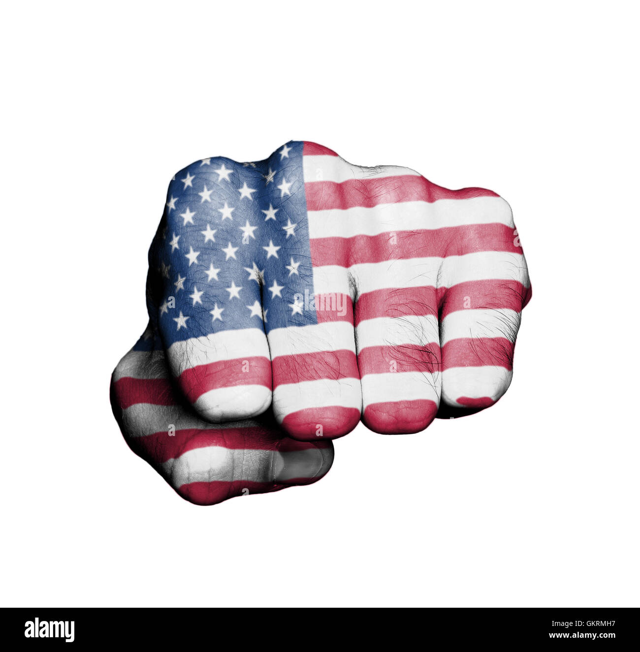 Front view of punching fist Stock Photo - Alamy