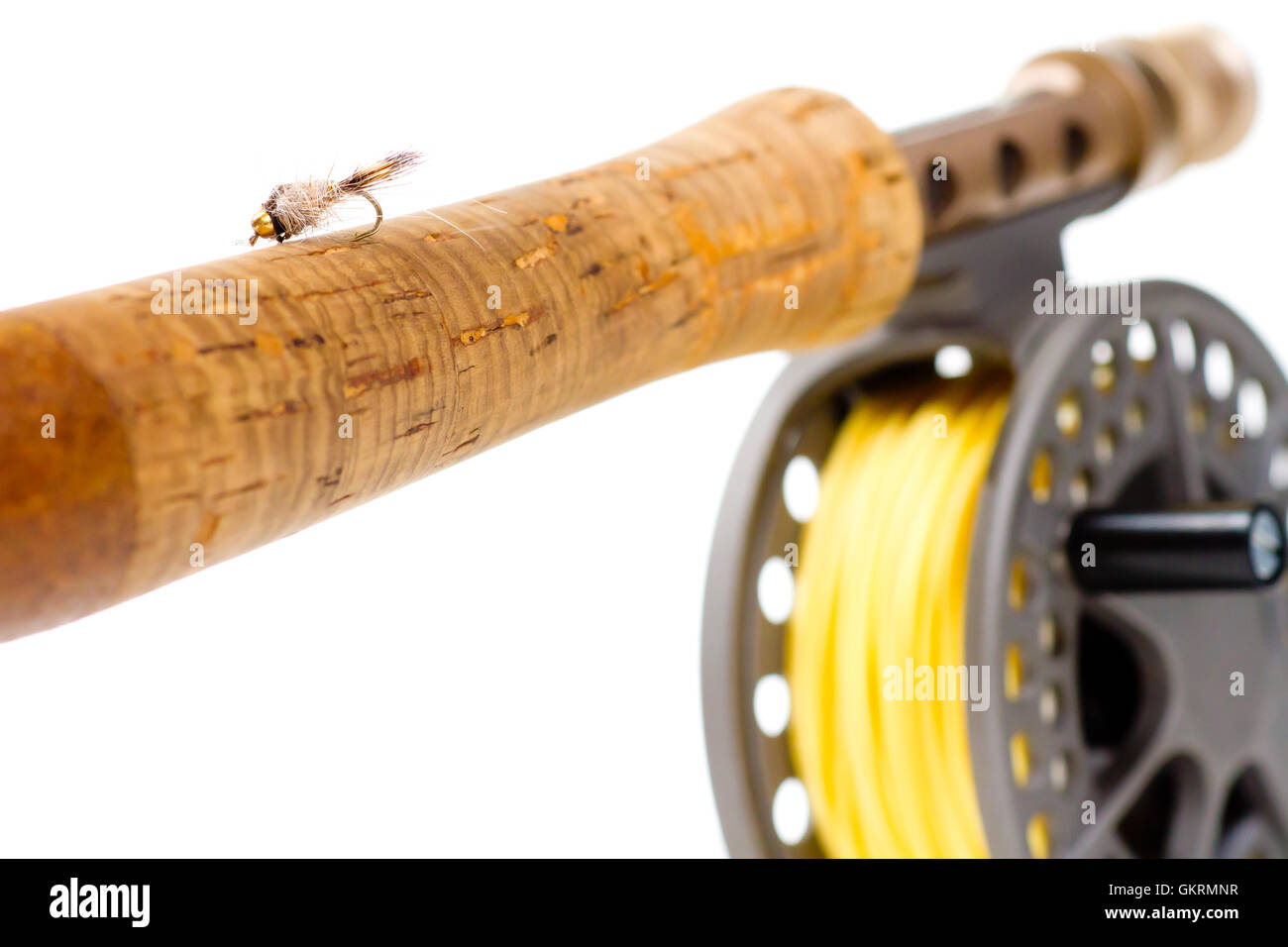 Fly Fishing Gear Rod and Reel Stock Photo - Alamy