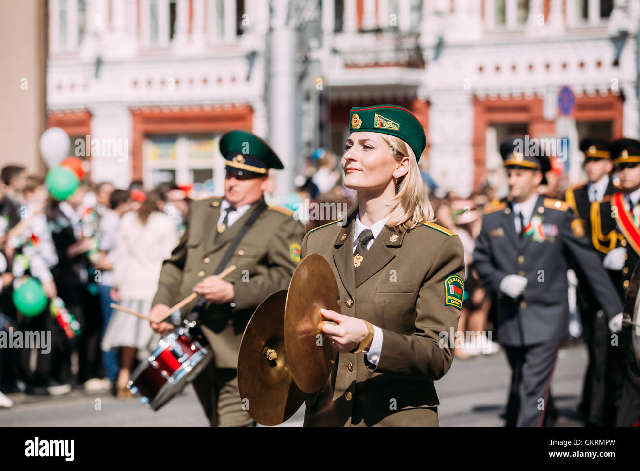 The Scene Of Parade Procession With The Female Officer Of Border ...