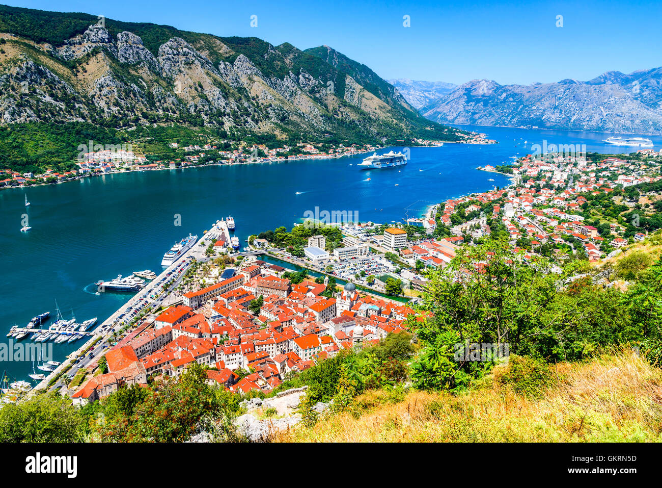 Kotor, Montenegro. Bay of Kotor bay is one of the most beautiful places ...