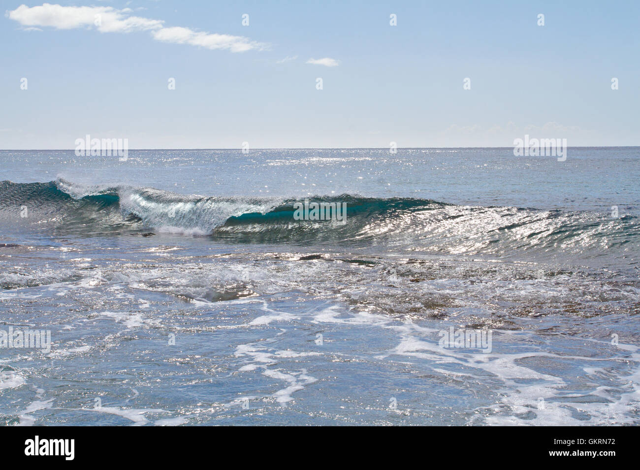Unique Clear Waves in Hawaii Stock Photo - Alamy