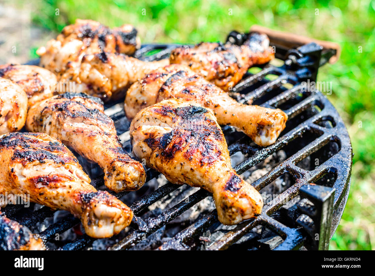 Barbecue grill with various kinds of meat, close-up Stock Photo - Alamy