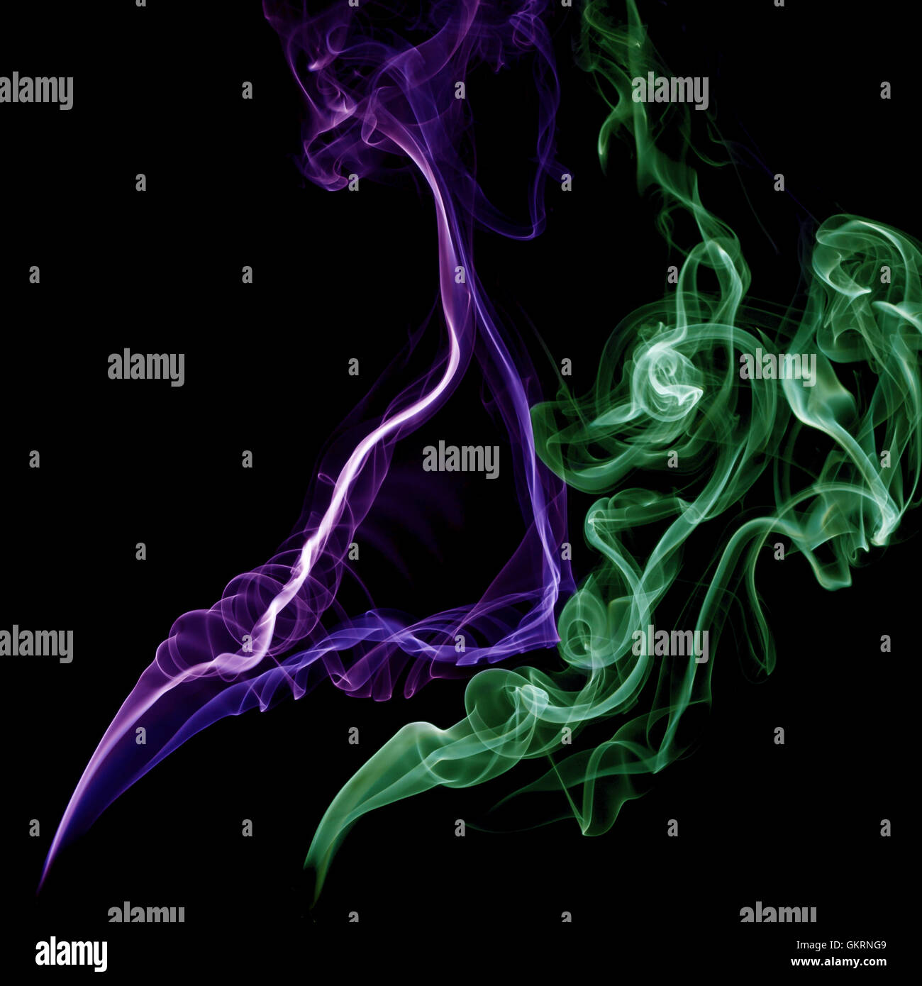 Abstract smoke bi-color Stock Photo - Alamy
