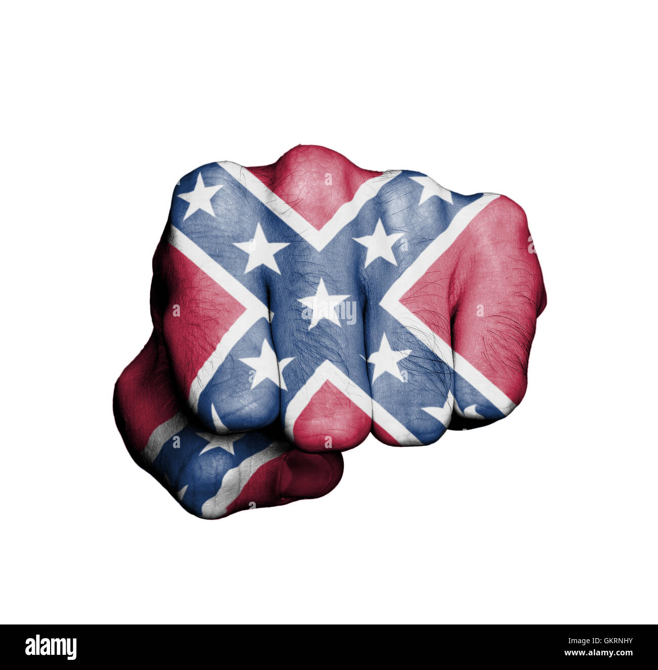 Front view of a punching hand Stock Photo - Alamy