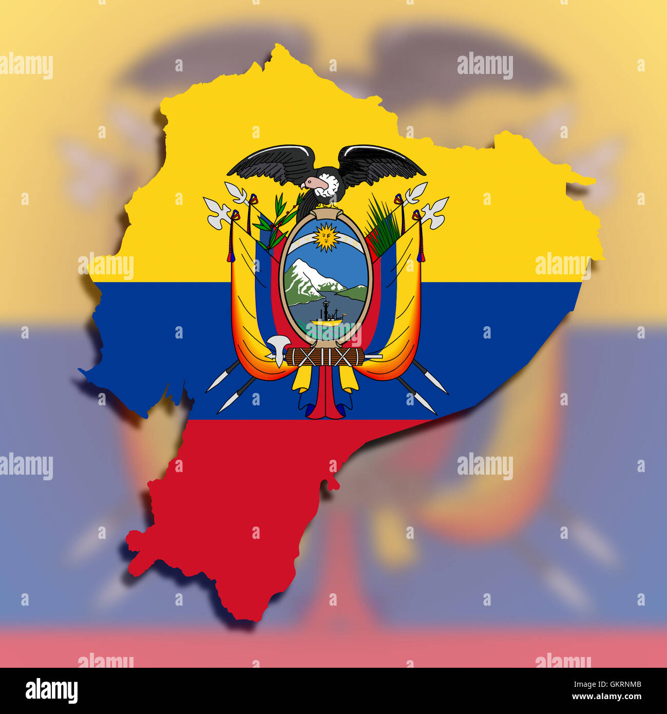 Ecuador relief map hi-res stock photography and images - Alamy