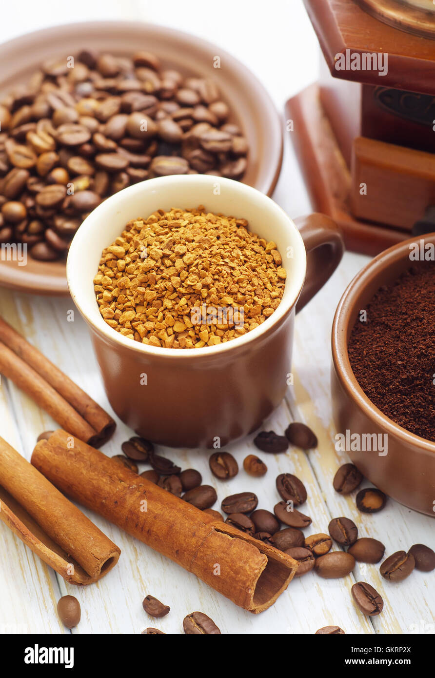 different kind of coffee Stock Photo - Alamy