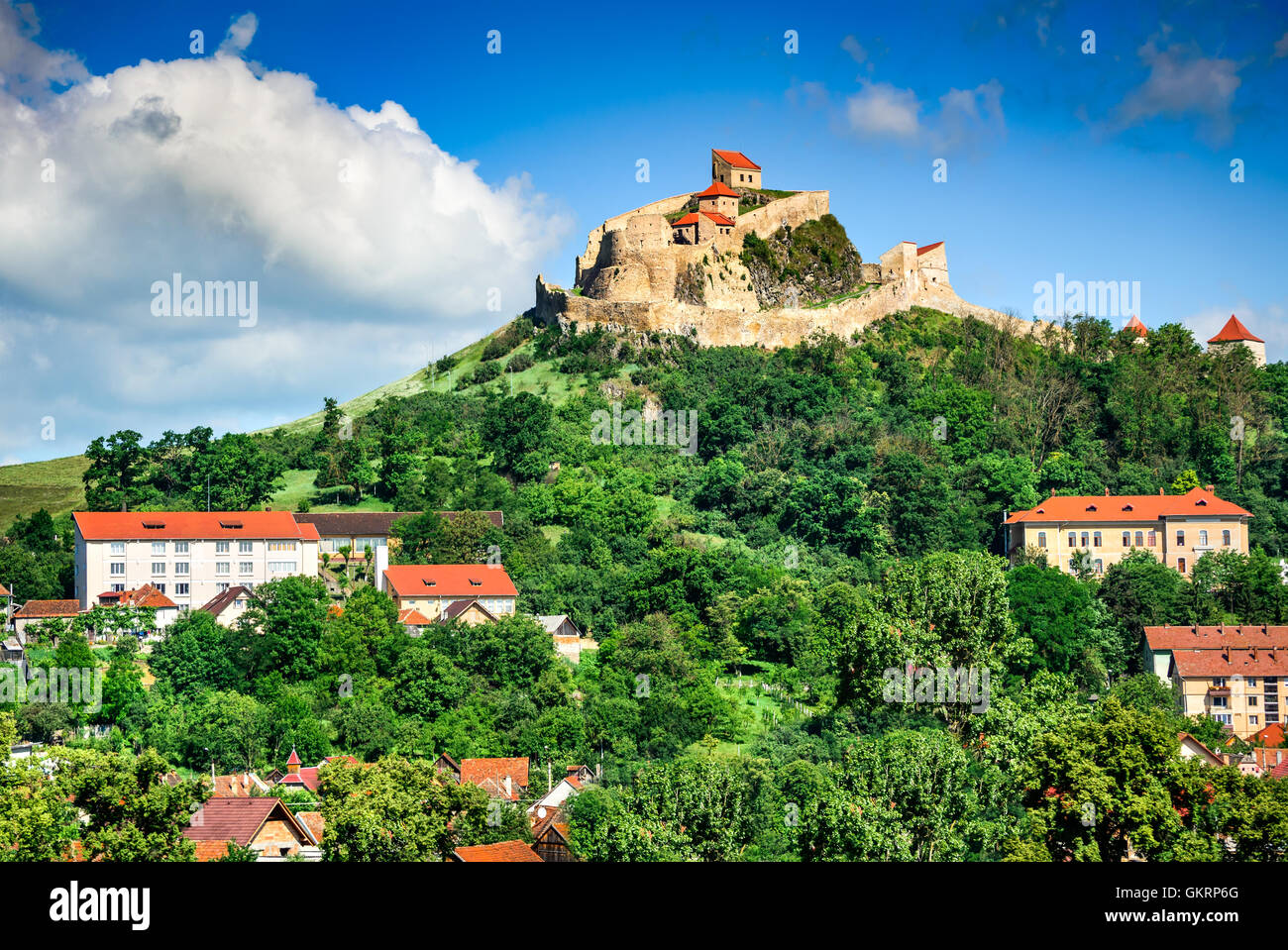 Rupea, Romania. Ruins of Rupea Fortress, from medieval Transylvania ...