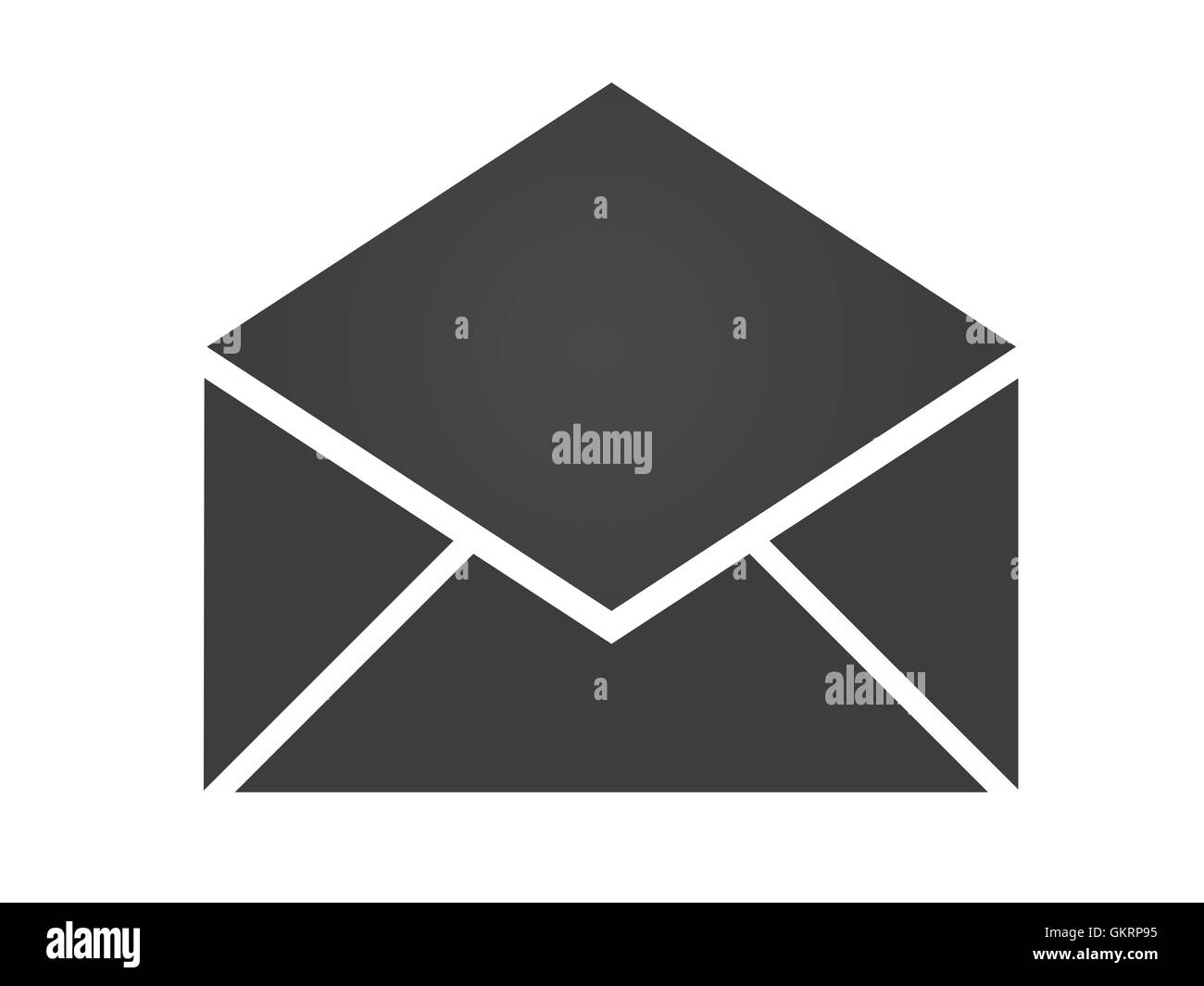 Envelope letter symbol blue Black and White Stock Photos & Images - Alamy