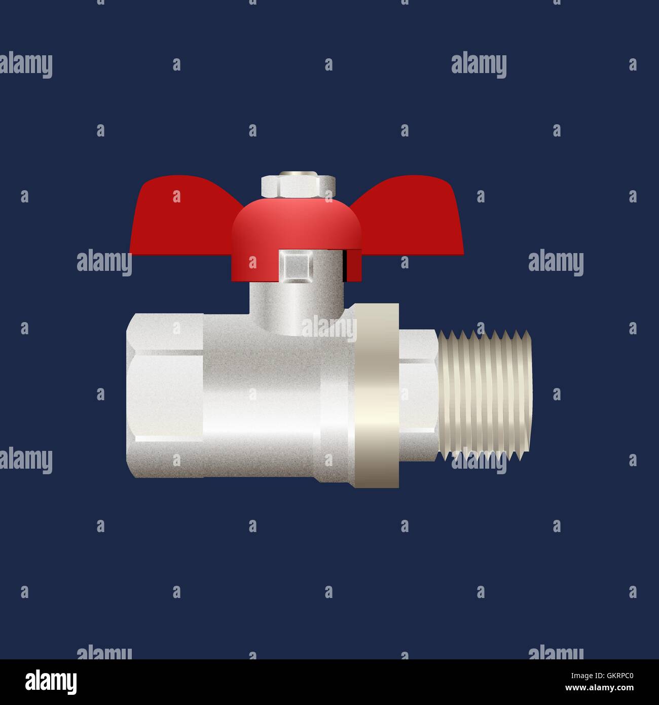 realistic ball valve isolated on white background. Vector illustration ...