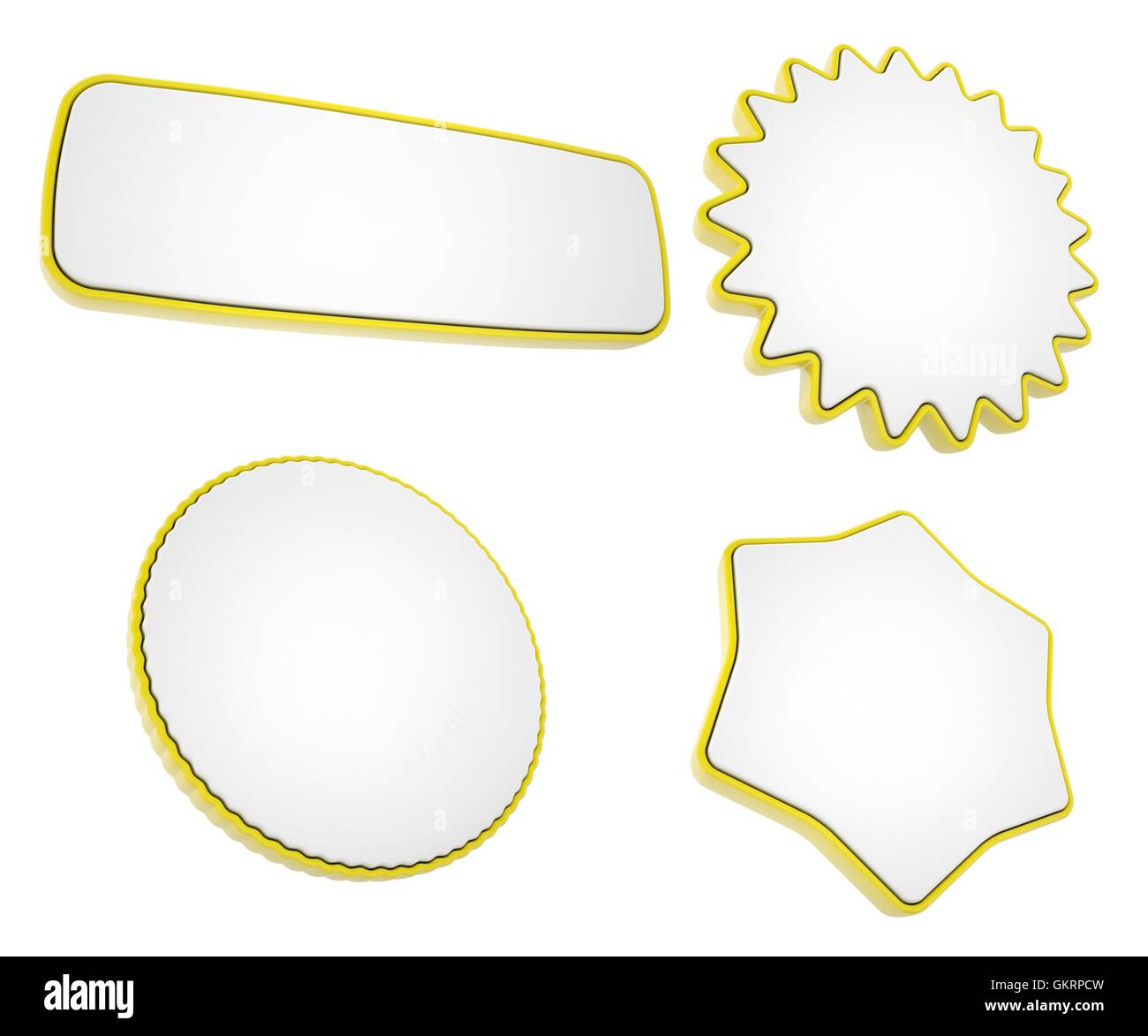 Set of yellow banners Stock Photo - Alamy