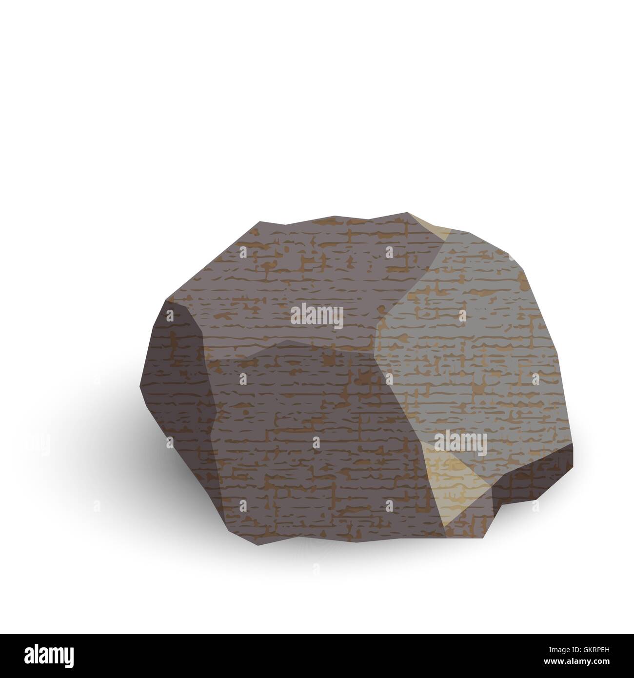 stone isometric isolated on white background. Vector illustration Stock ...