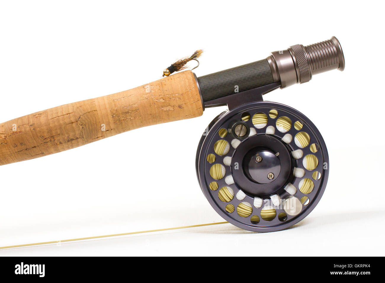 Fly Fishing Gear Rod and Reel Stock Photo - Alamy