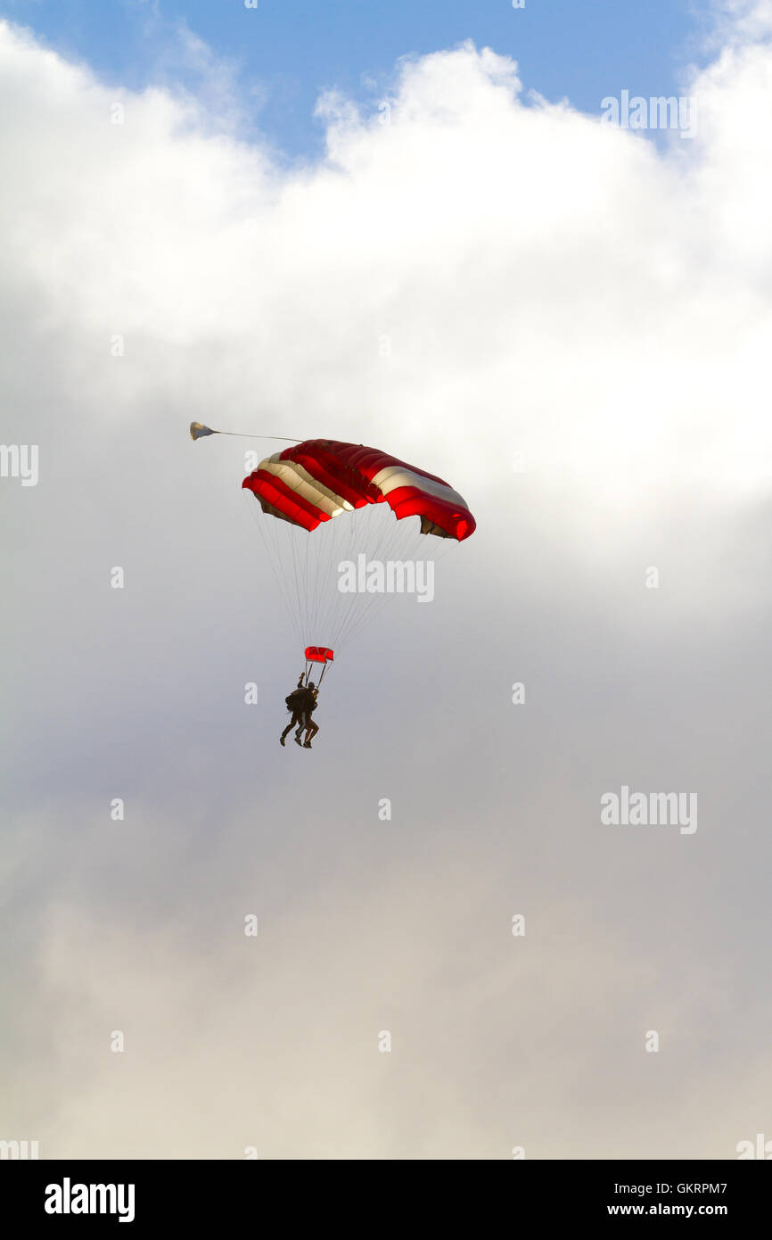 Skydiver Parachute Open Stock Photo - Alamy