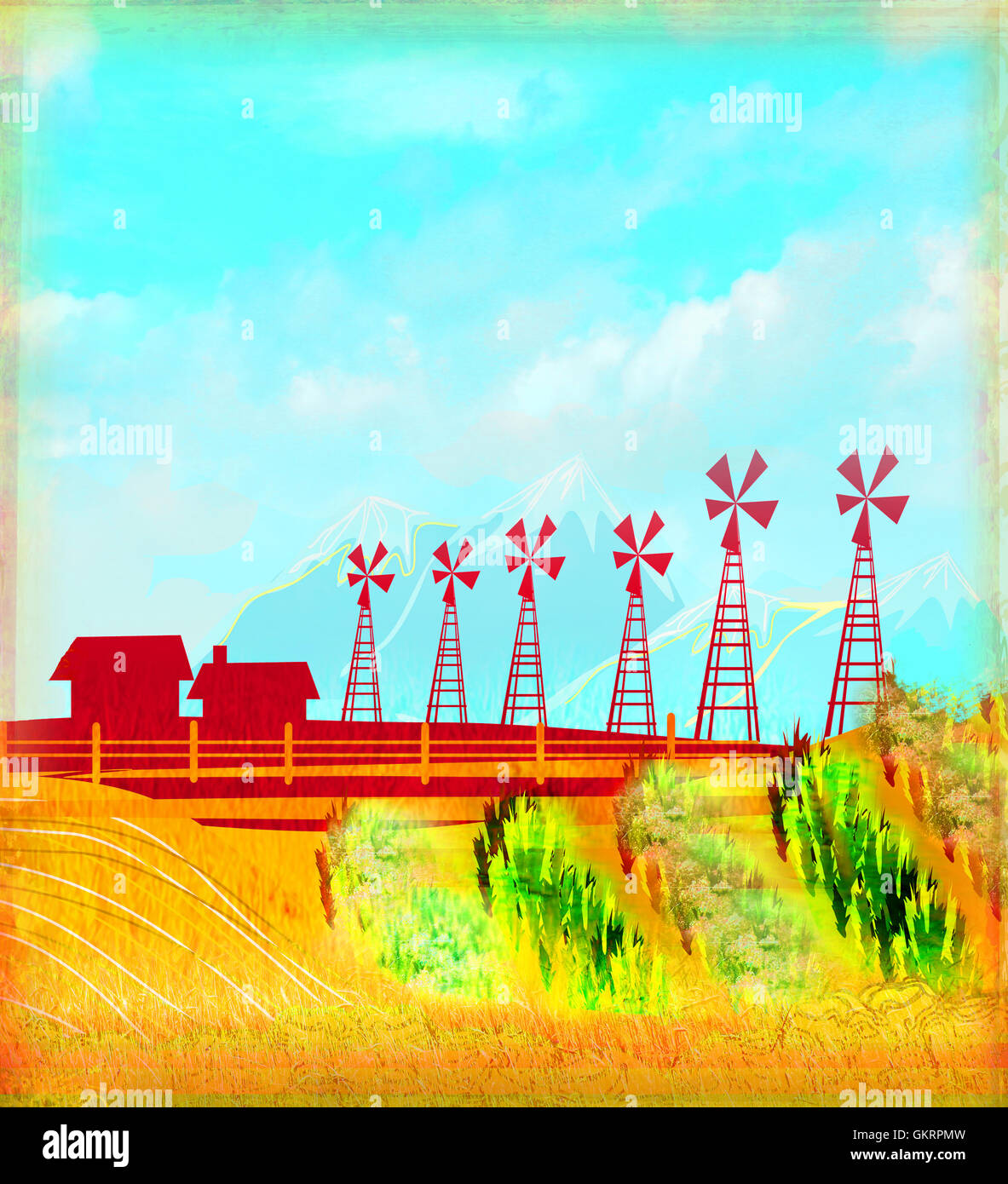 Eco farming - landscapes Stock Photo - Alamy