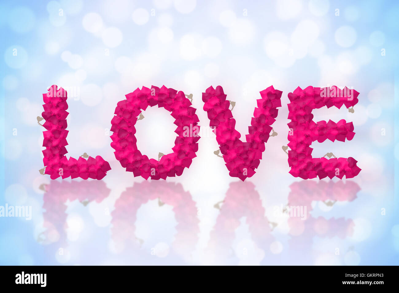 Love text made of heart shape Stock Photo - Alamy
