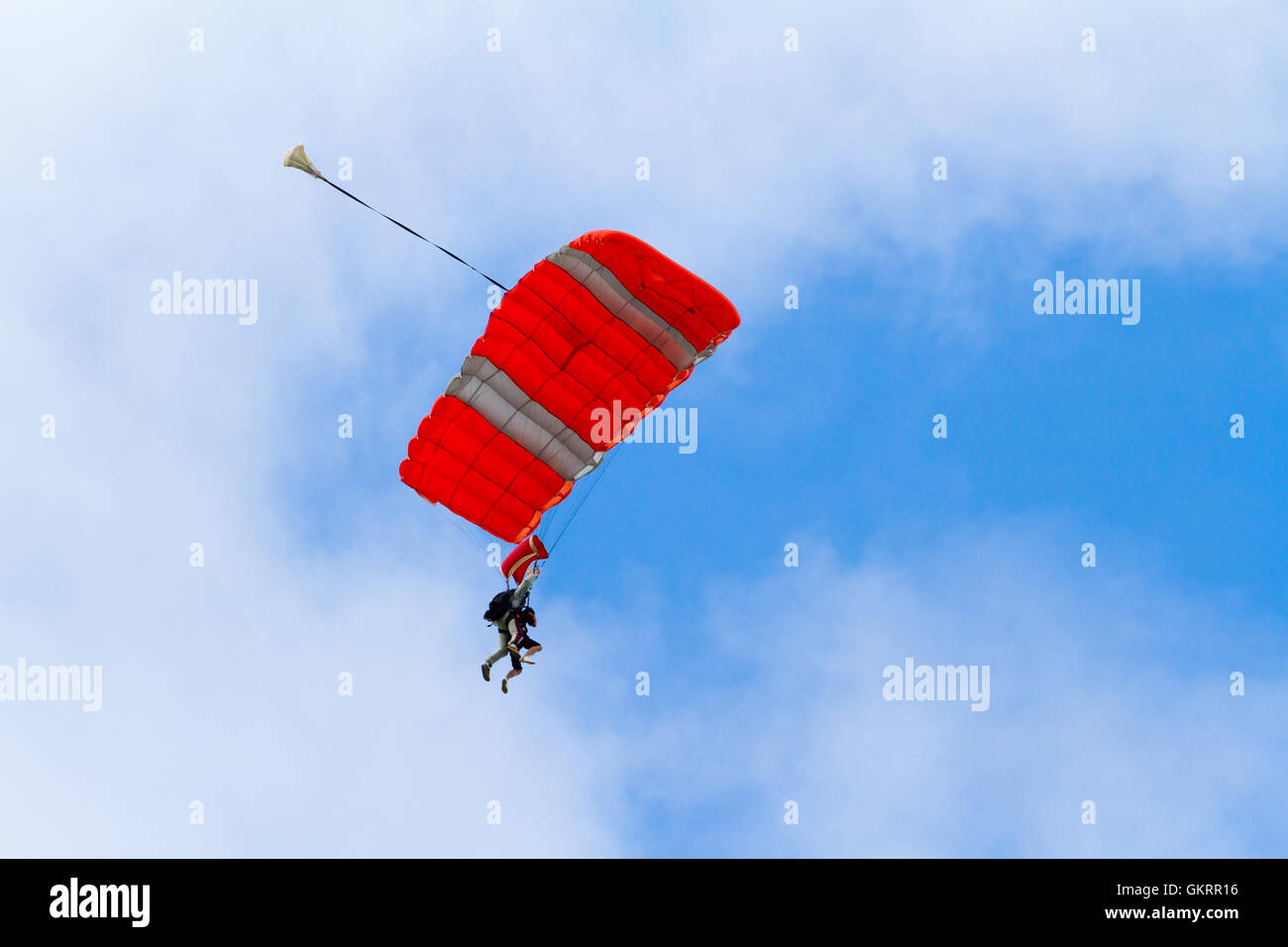 Skydiver Parachute Open Stock Photo - Alamy