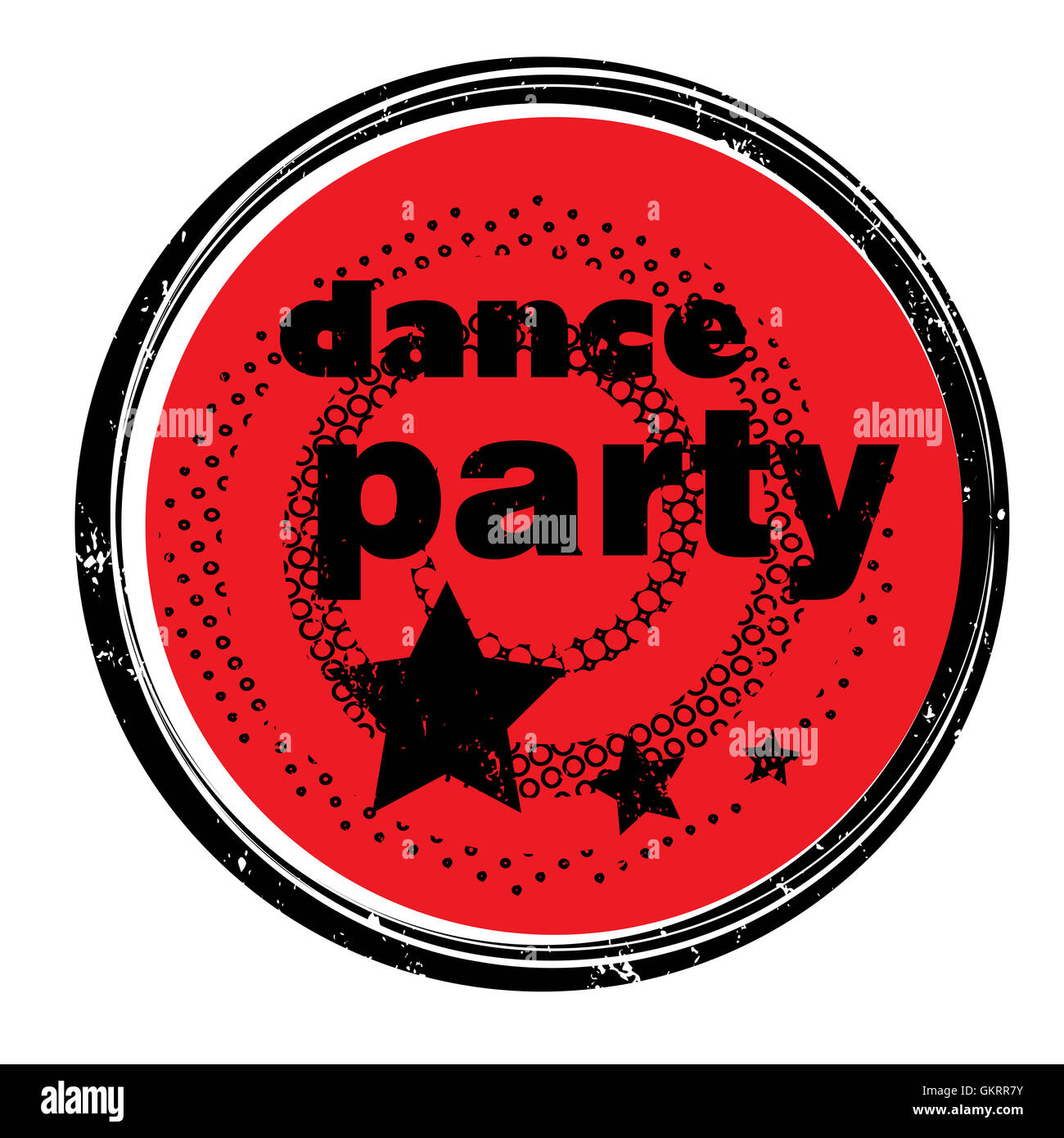 dance party stamp Stock Photo - Alamy
