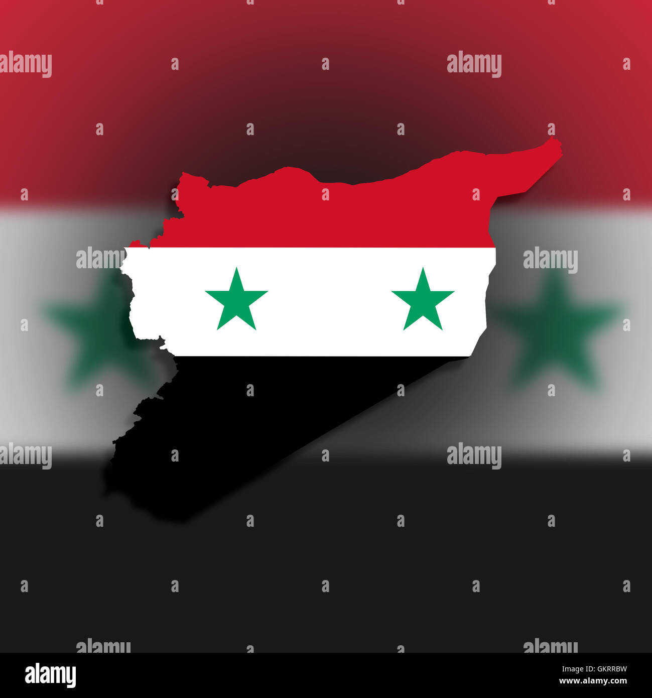 Syria map with the flag inside Stock Photo - Alamy