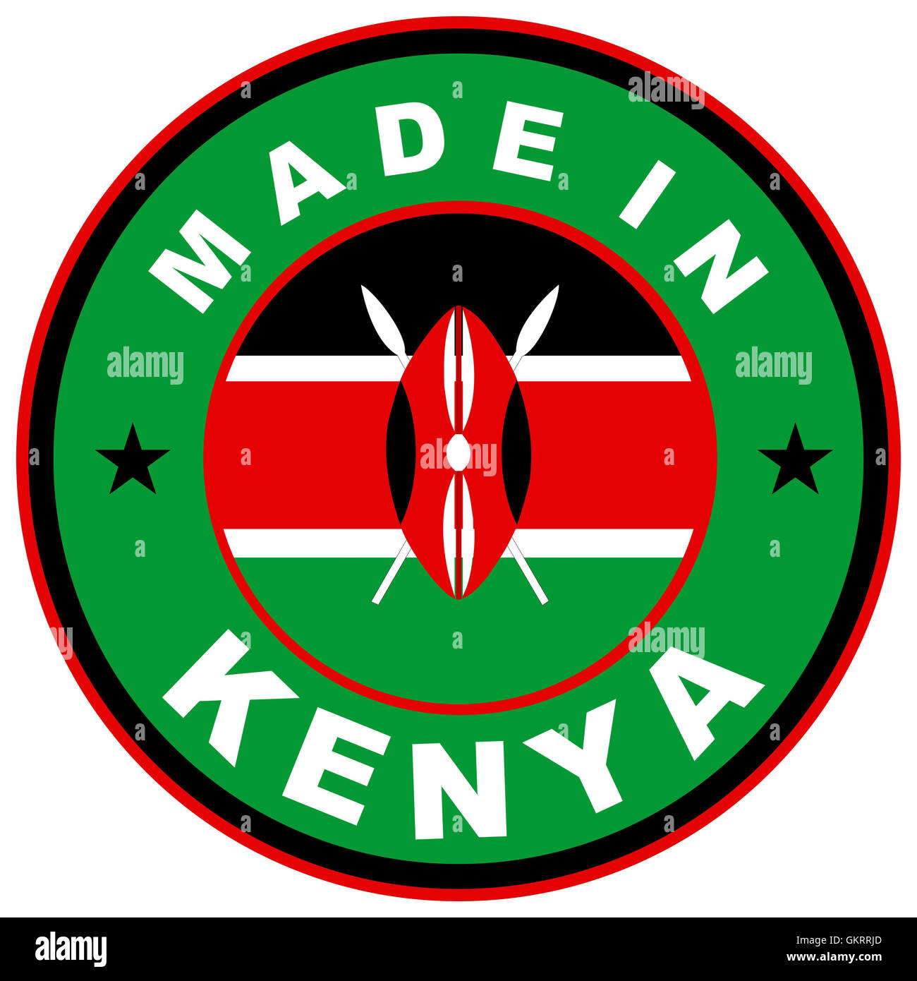 Flag kenya kenya circle hi-res stock photography and images - Alamy