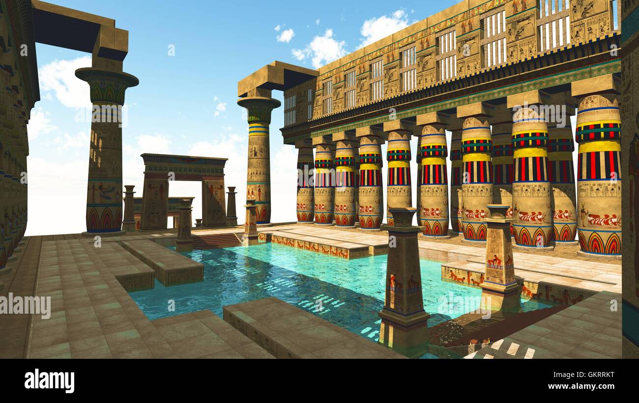 Egyptian swimming pool Stock Photo - Alamy