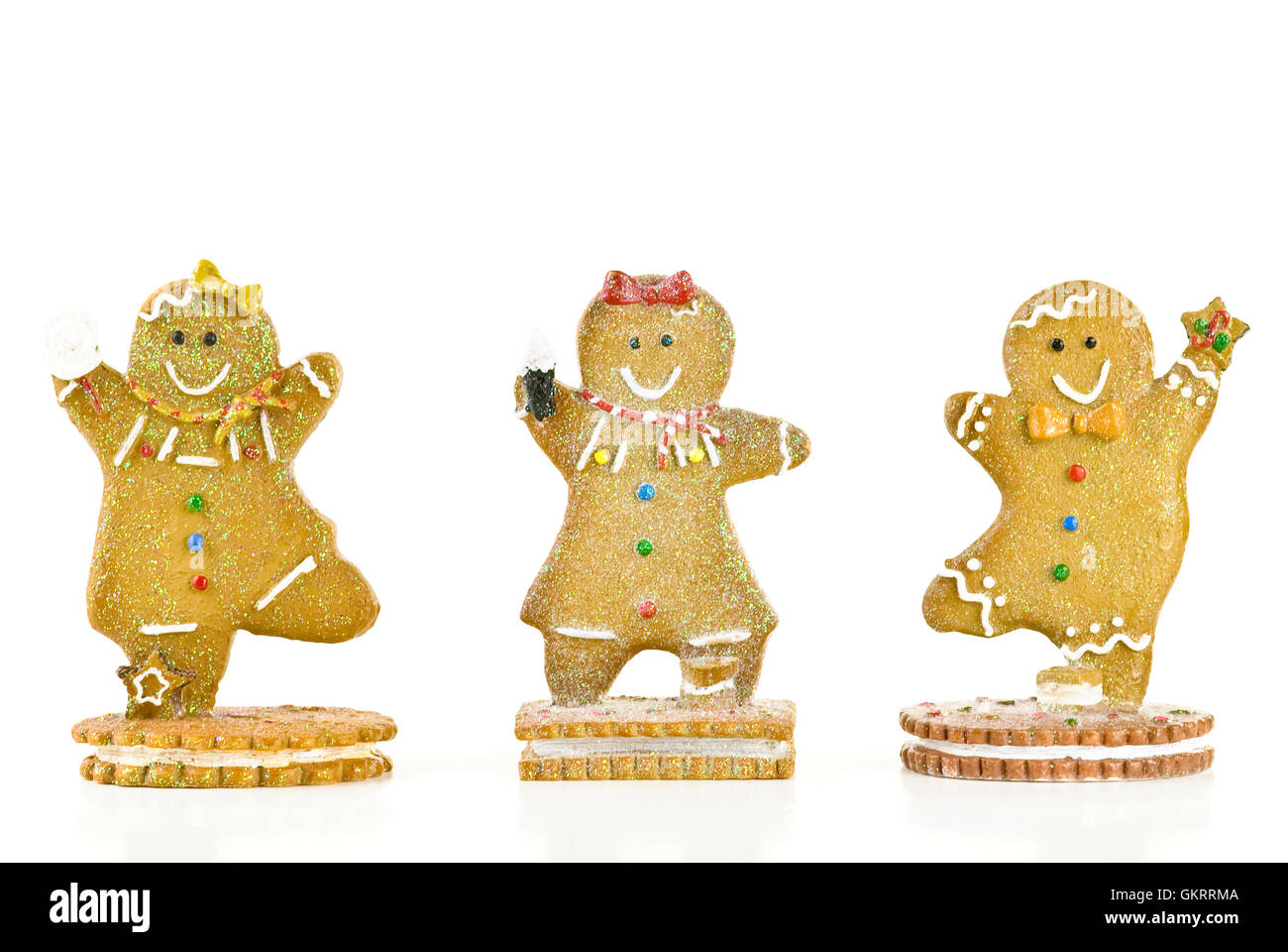 Three Gingerbread Cookies Stock Photo - Alamy