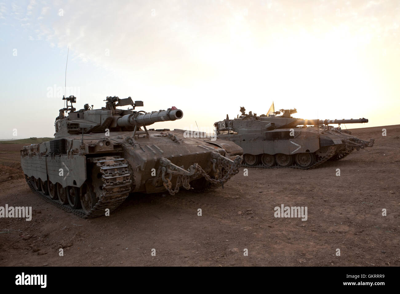 Tank at sunset Stock Photo - Alamy