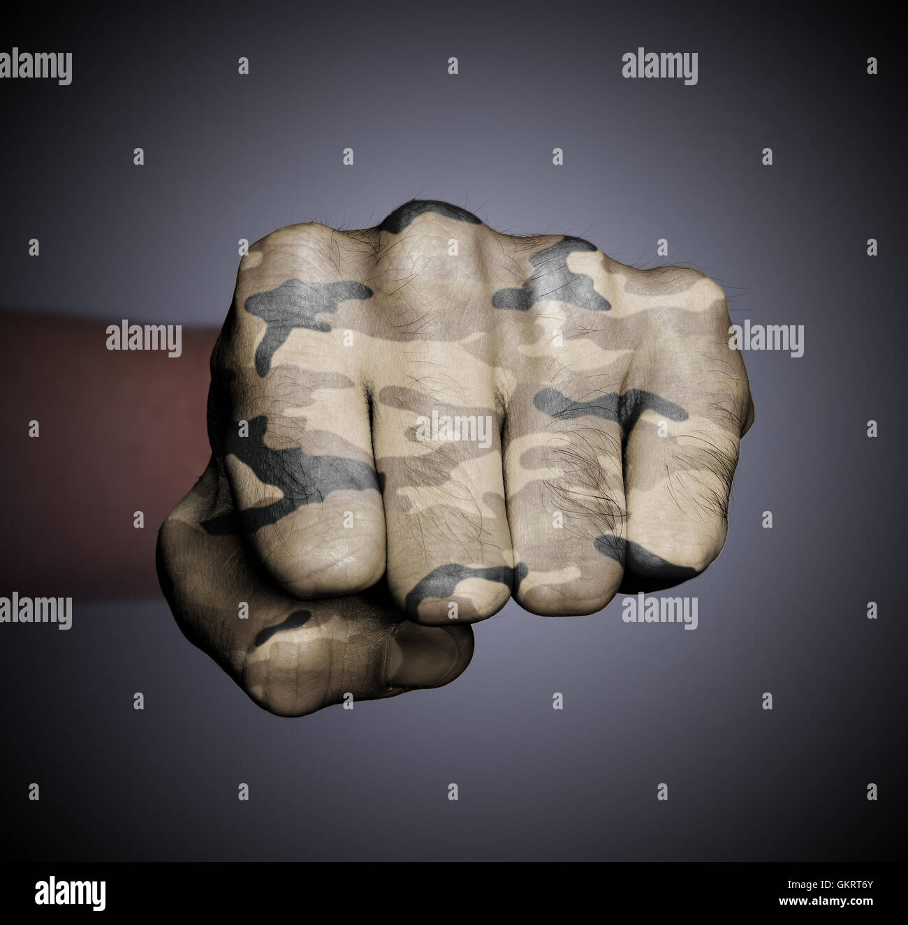 Front view of a punching fist Stock Photo - Alamy