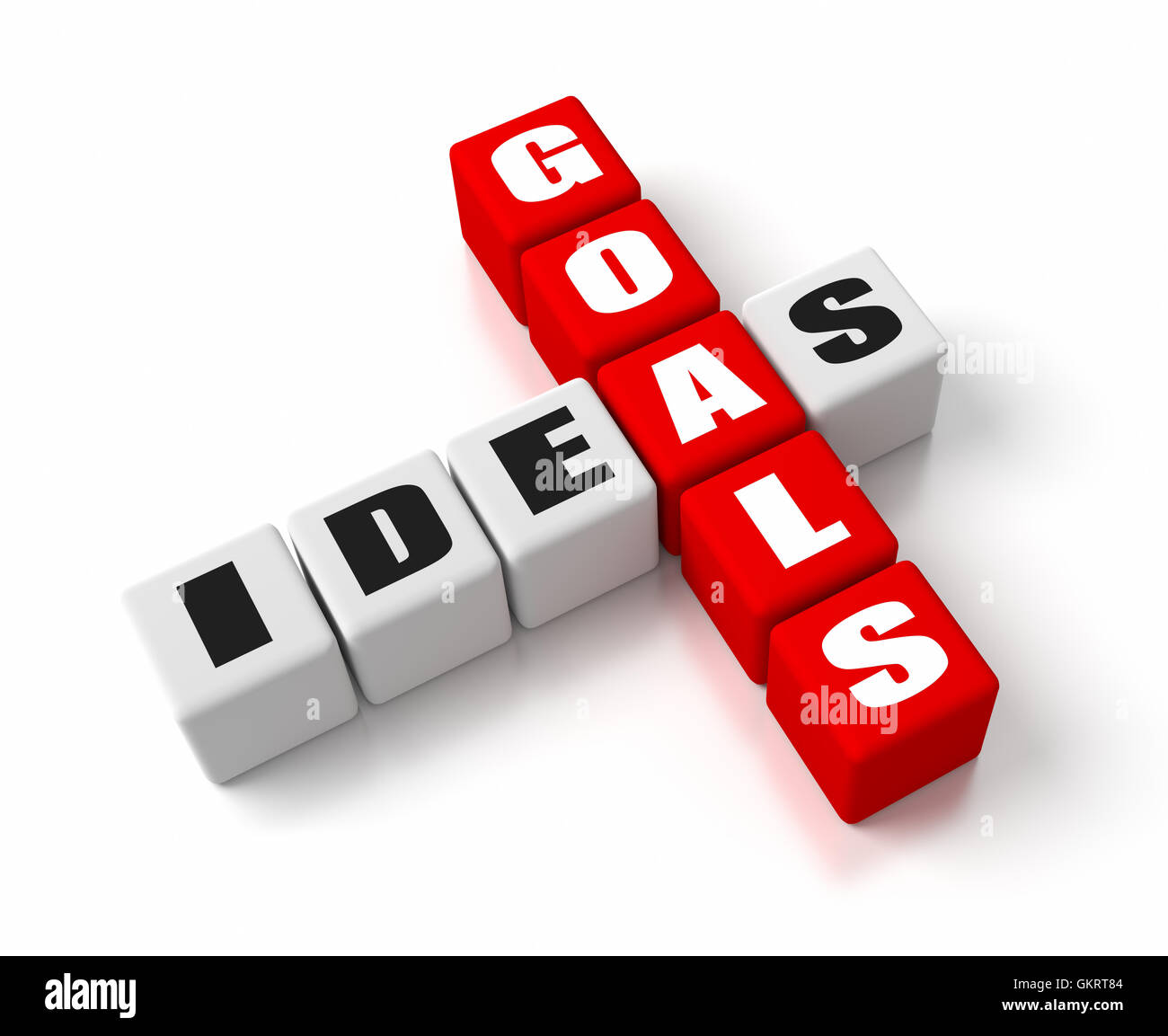 Goals Ideas Red Stock Photo - Alamy
