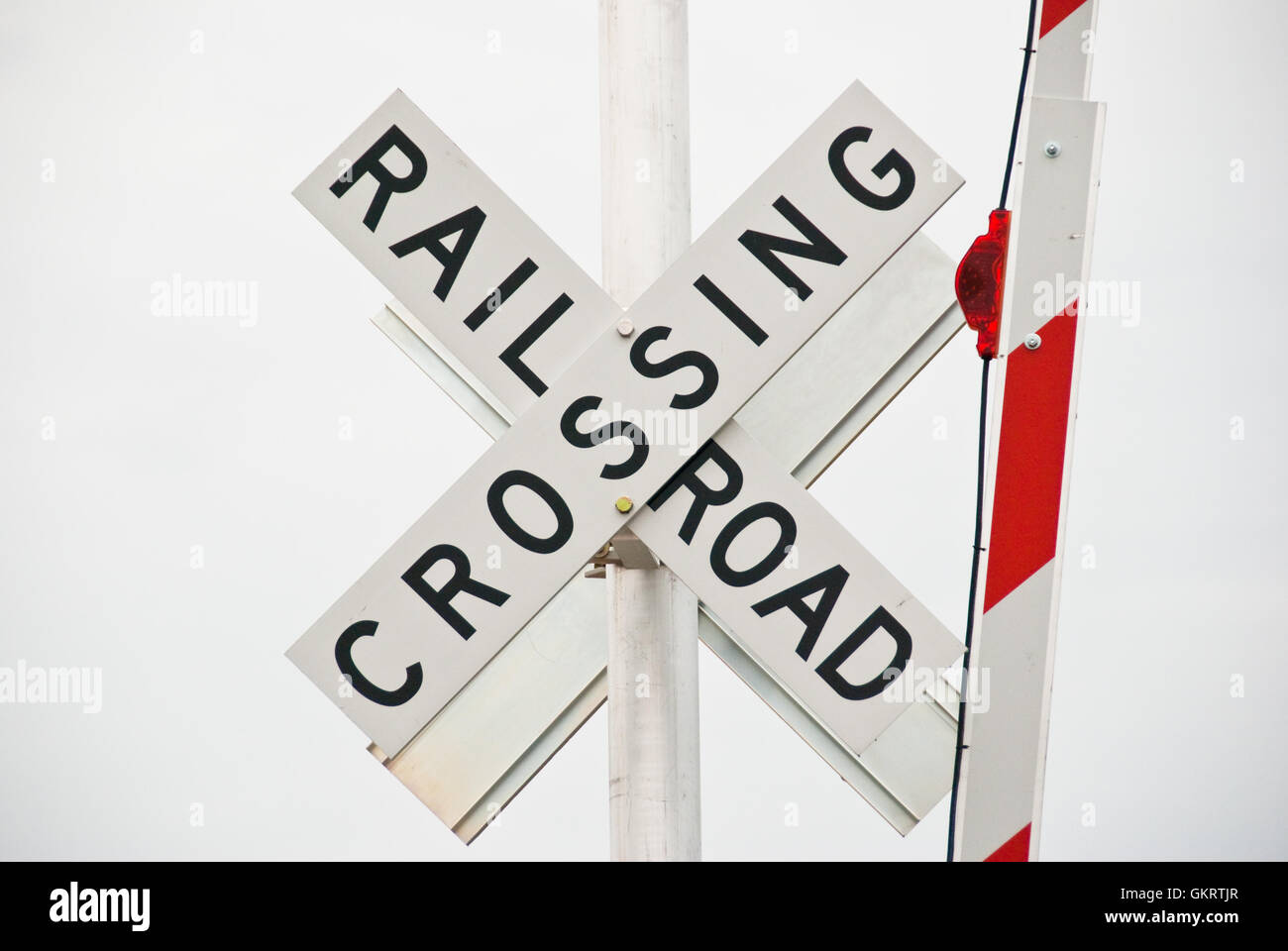 Rail Road Crossing Sign Stock Photo - Alamy