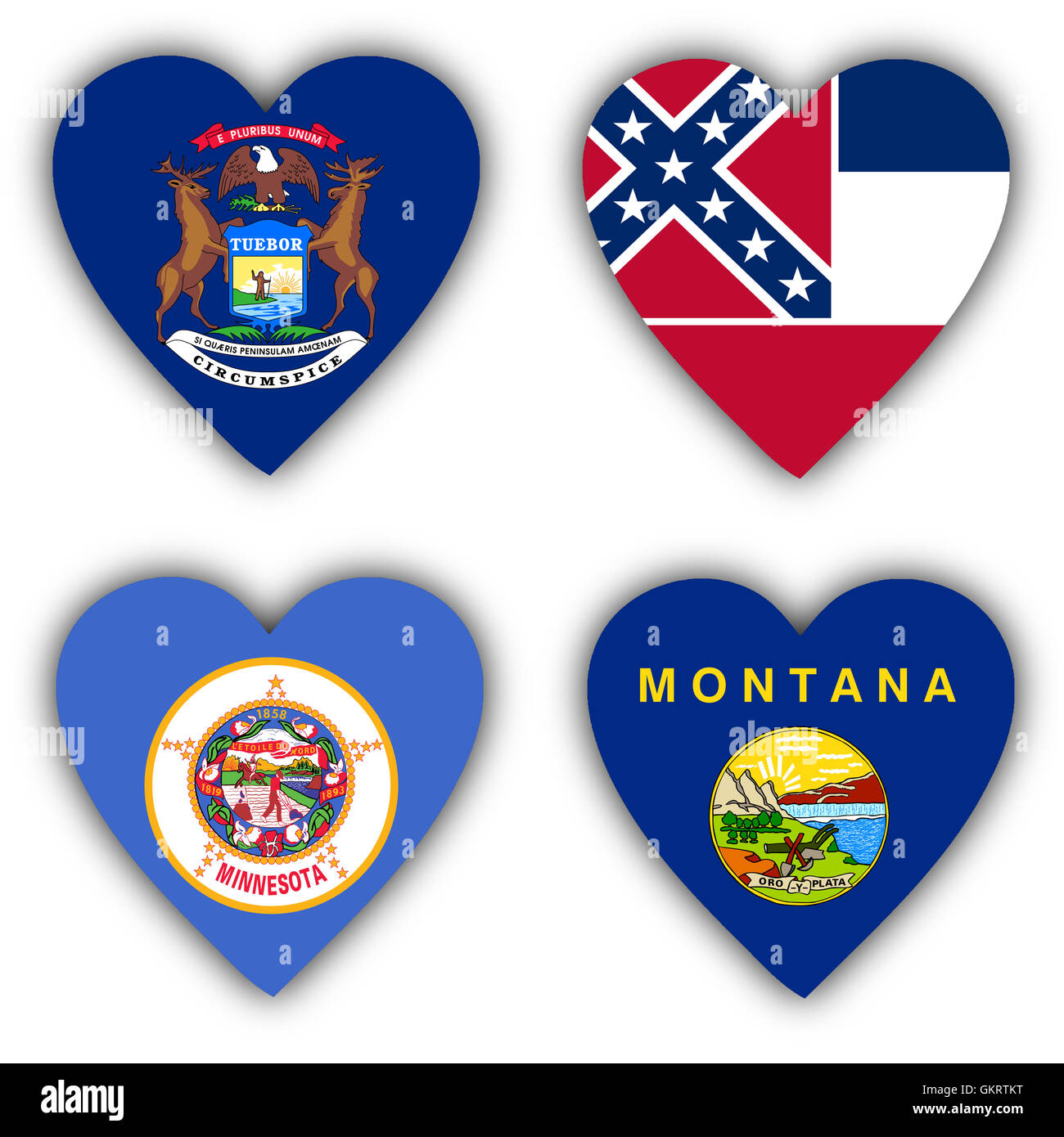 Michigan state heart Cut Out Stock Images & Pictures - Alamy