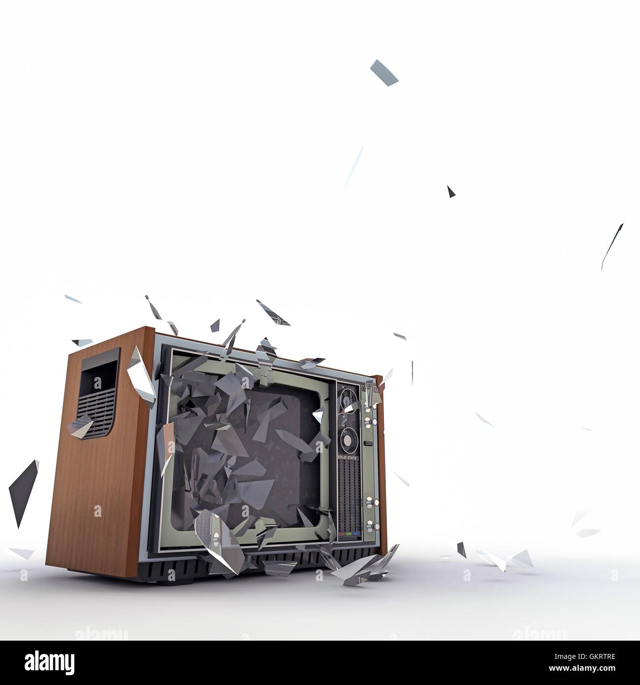 Television exploding hi-res stock photography and images - Alamy