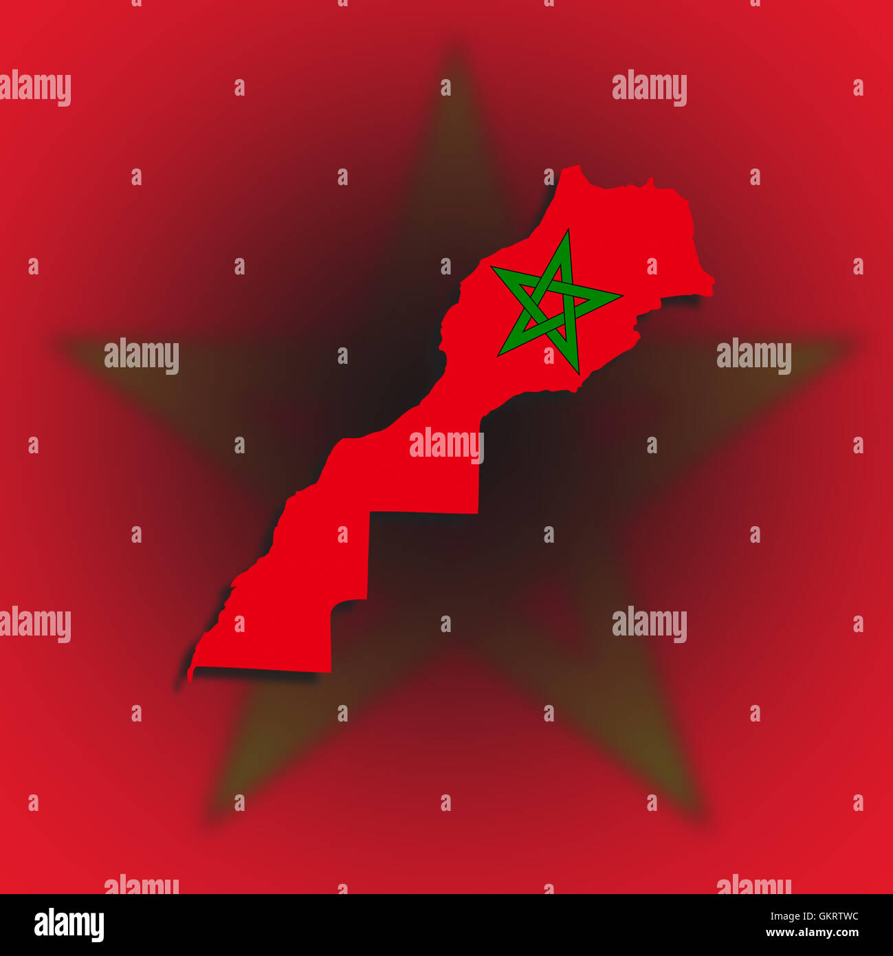 Morocco map with the flag inside Stock Photo - Alamy