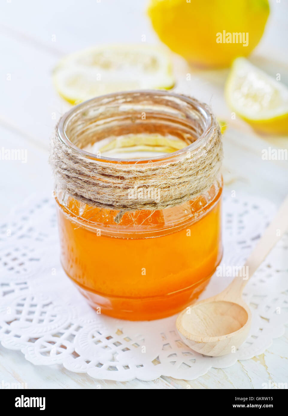 honey with lemon Stock Photo - Alamy