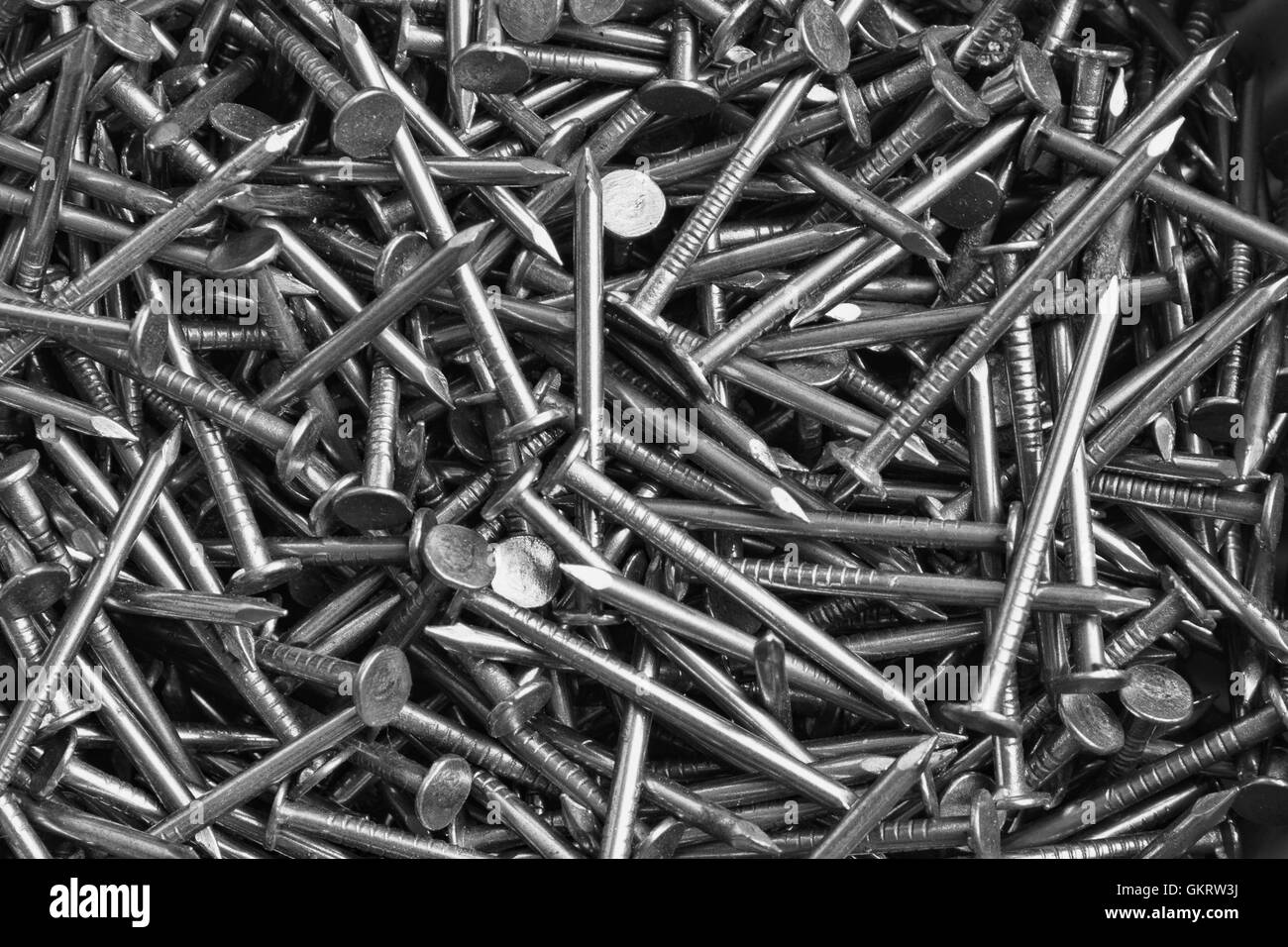 background of carpentry nails Stock Photo - Alamy